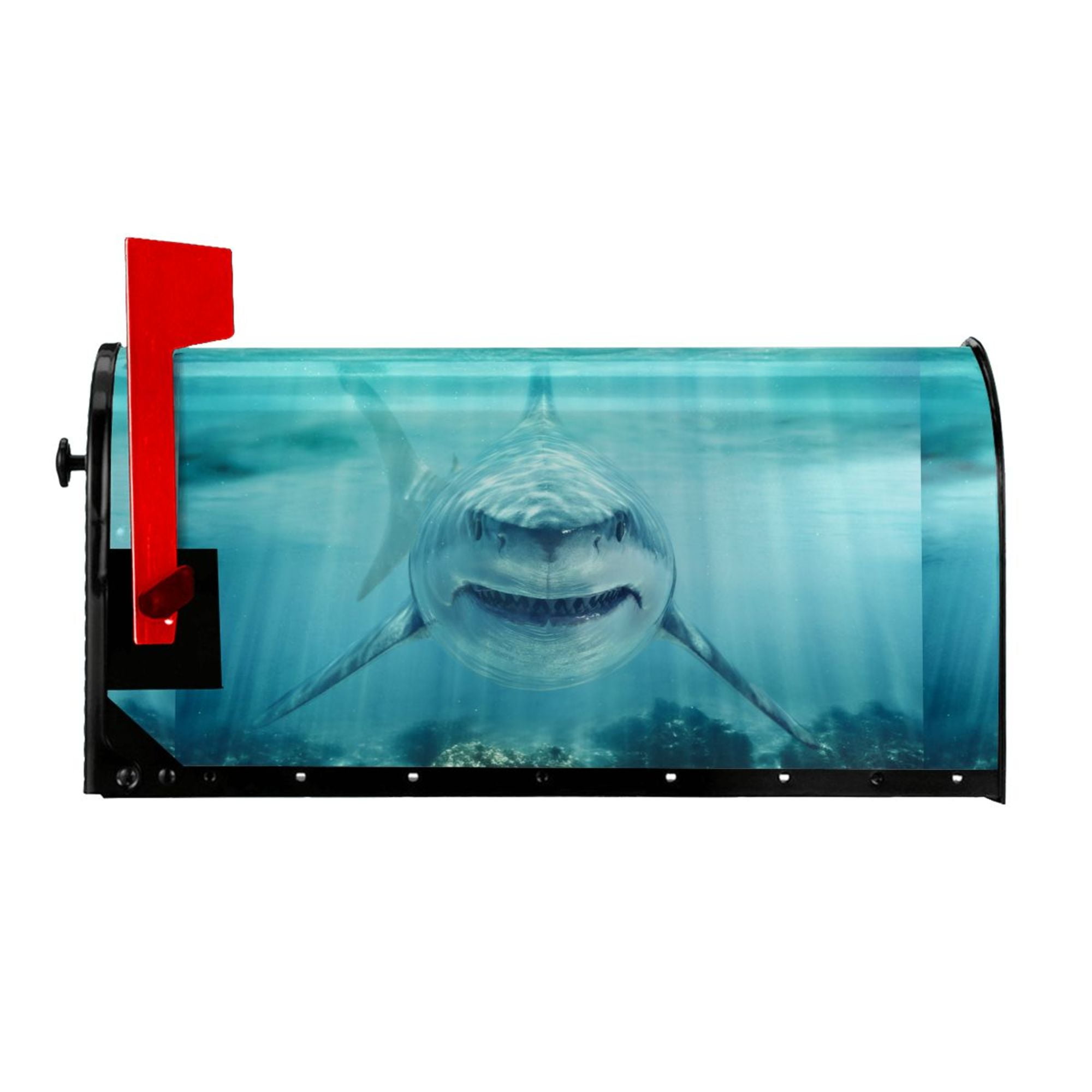 Garden Decoration Big White Sharks Mailbox Covers Magnetic Retro ...