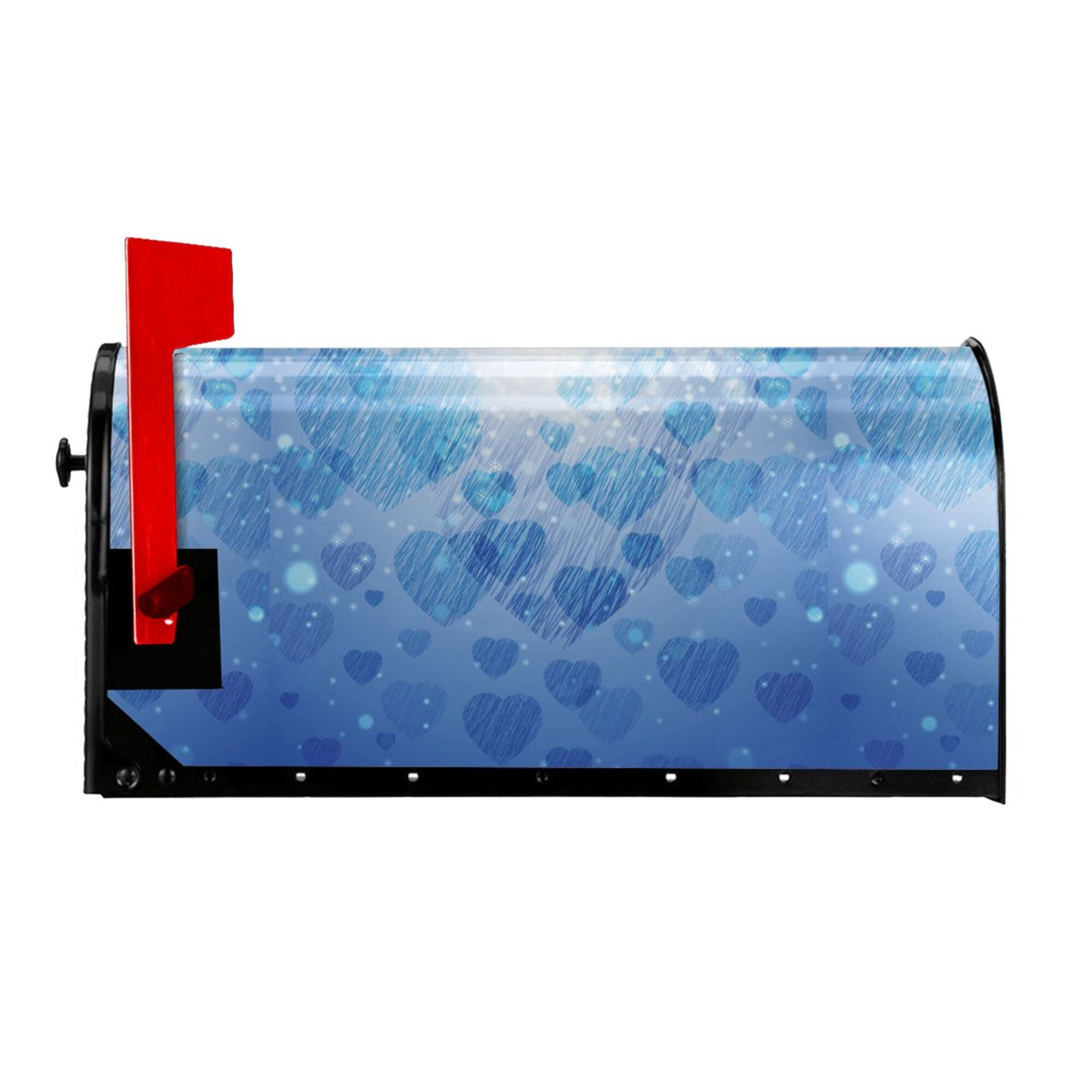 Garden Decoration Blue Fantasy Heart Shaped Background Mailbox Covers ...