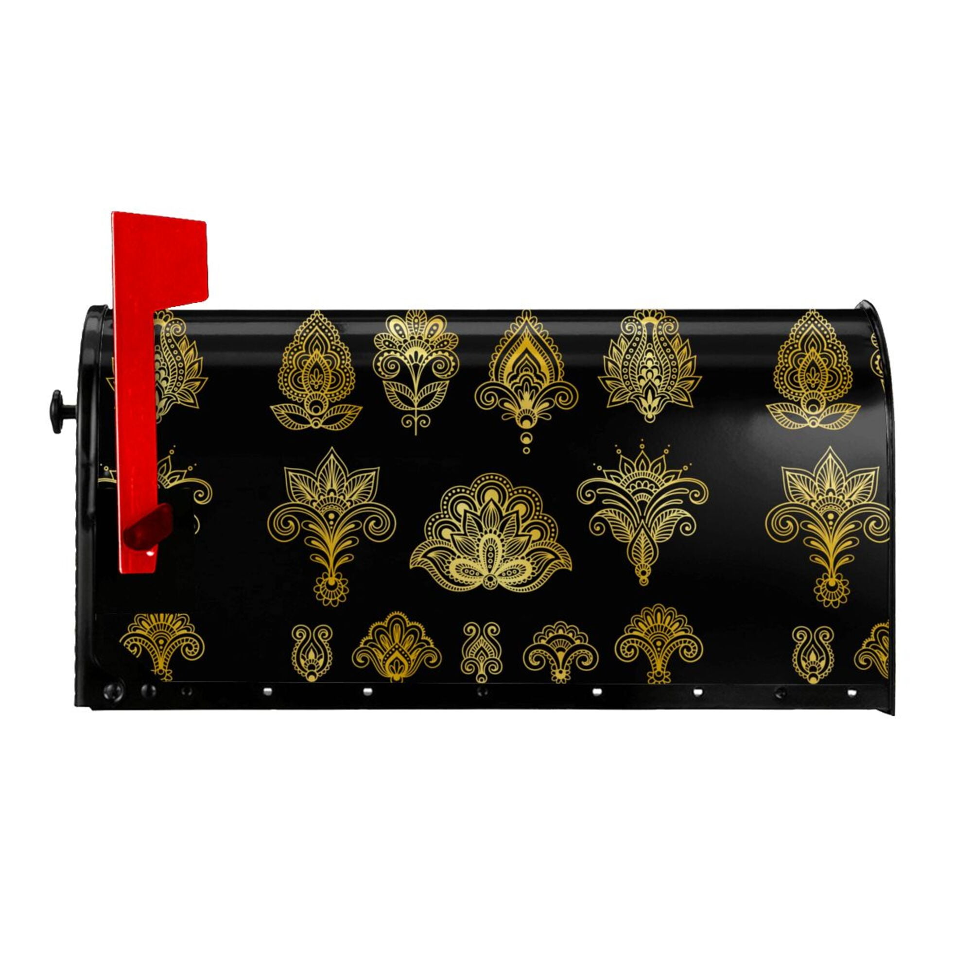 Garden Decoration Classical Plant Golden Background Mailbox Covers ...