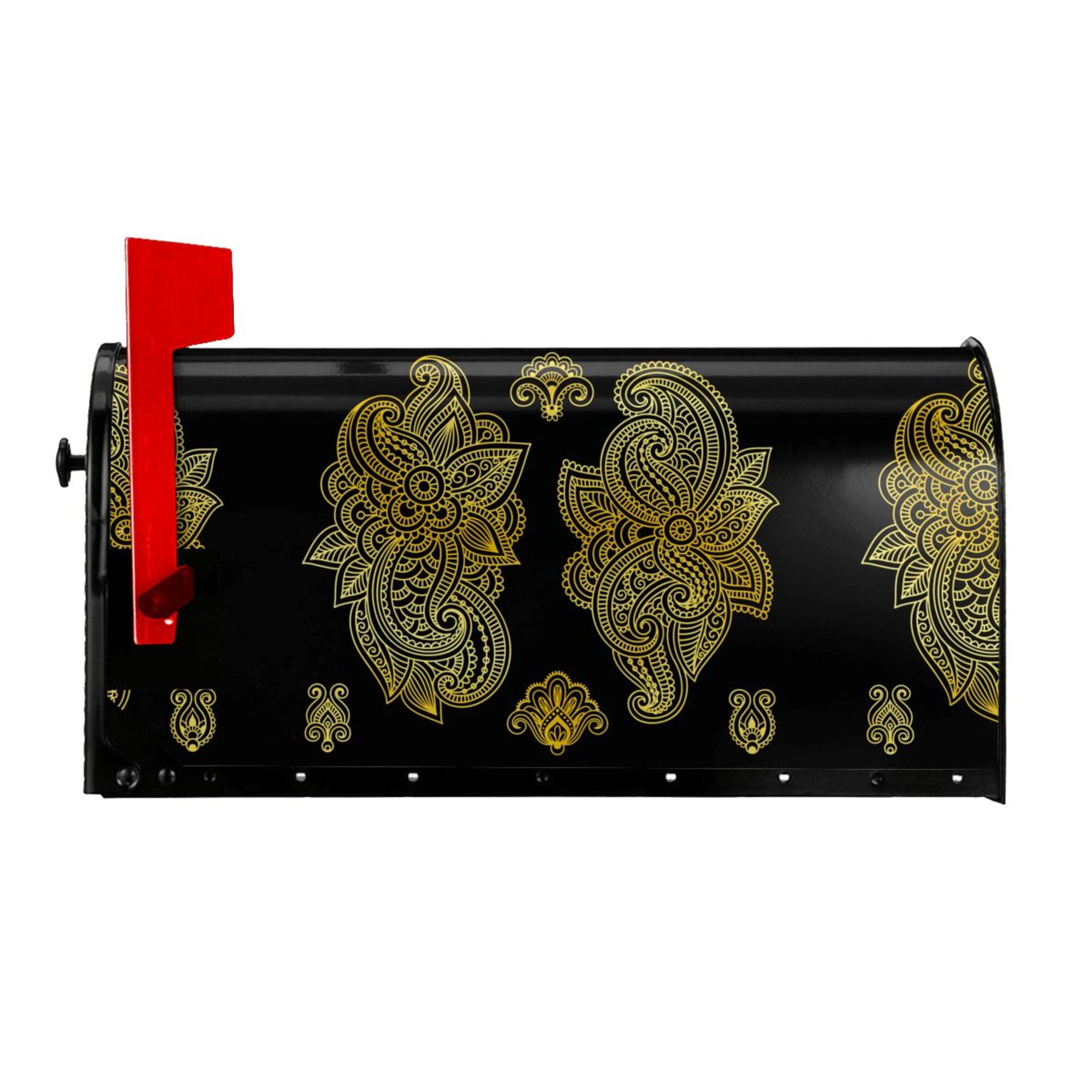 Garden Decoration Classical Plant Golden Background Mailbox Covers ...
