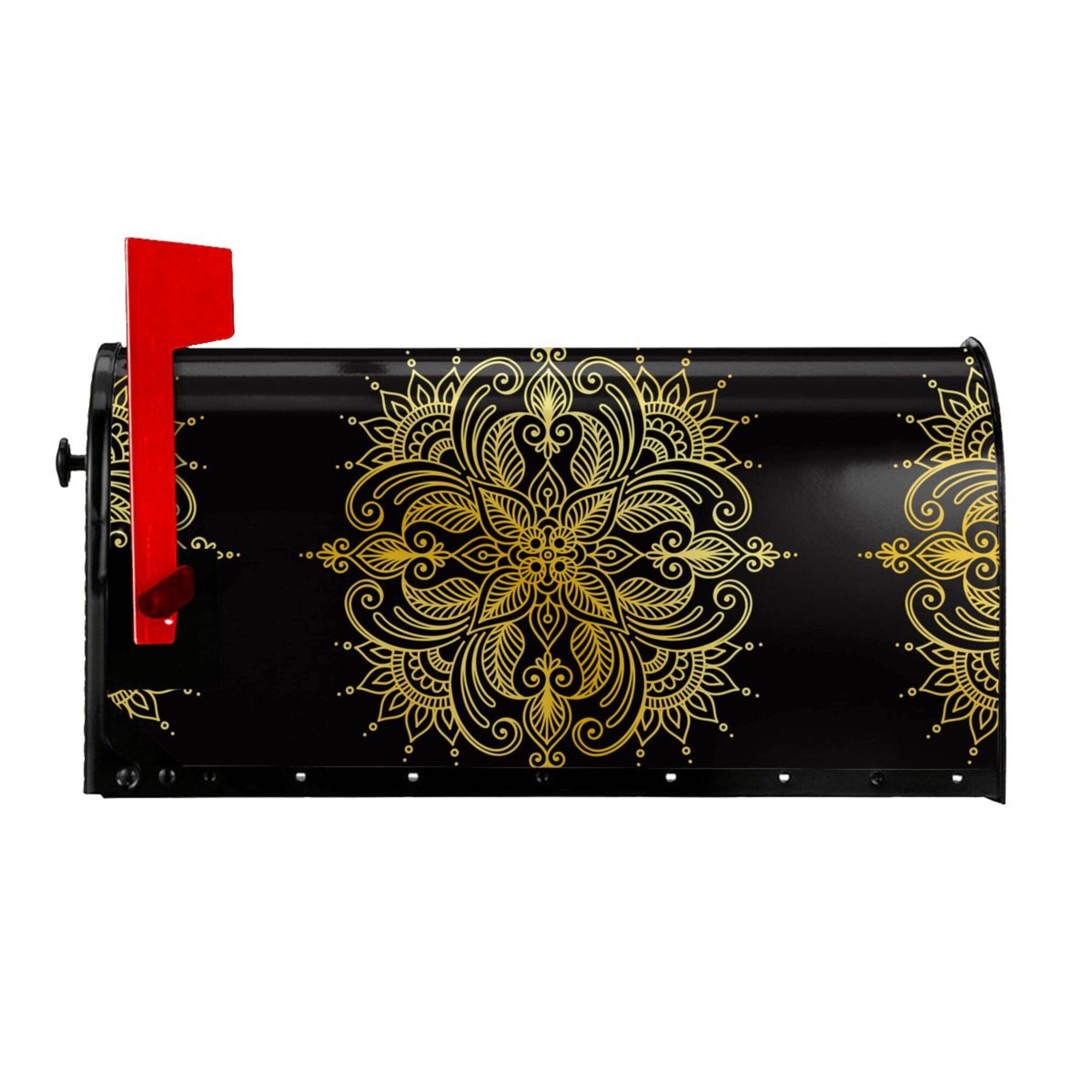 Garden Decoration Classical Plant Golden Background Mailbox Covers ...