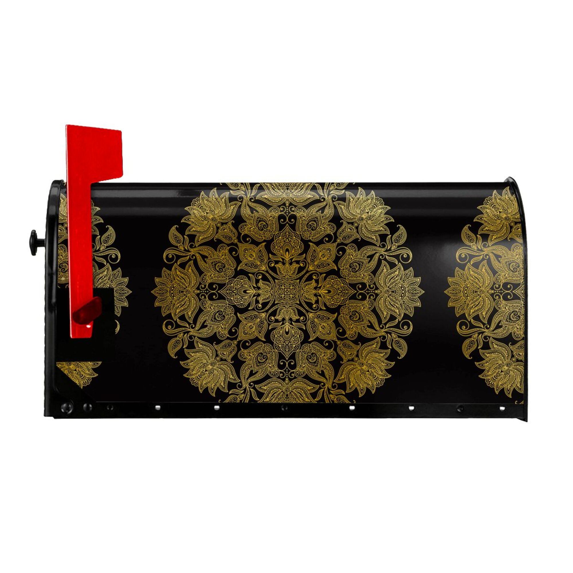 Garden Decoration Classical Plant Golden Background Mailbox Covers ...