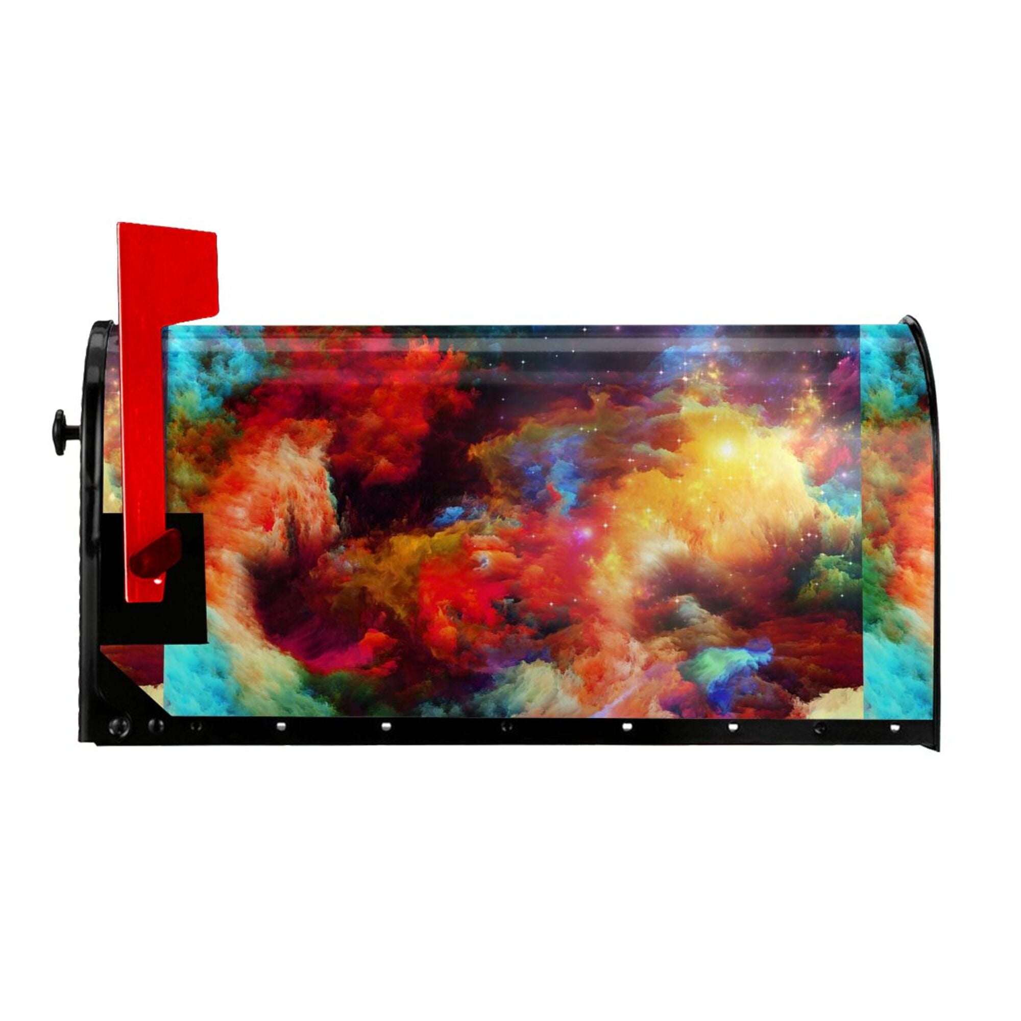 Garden Decoration Colorful-Space-Abstract-Design-Stars Mailbox Covers ...