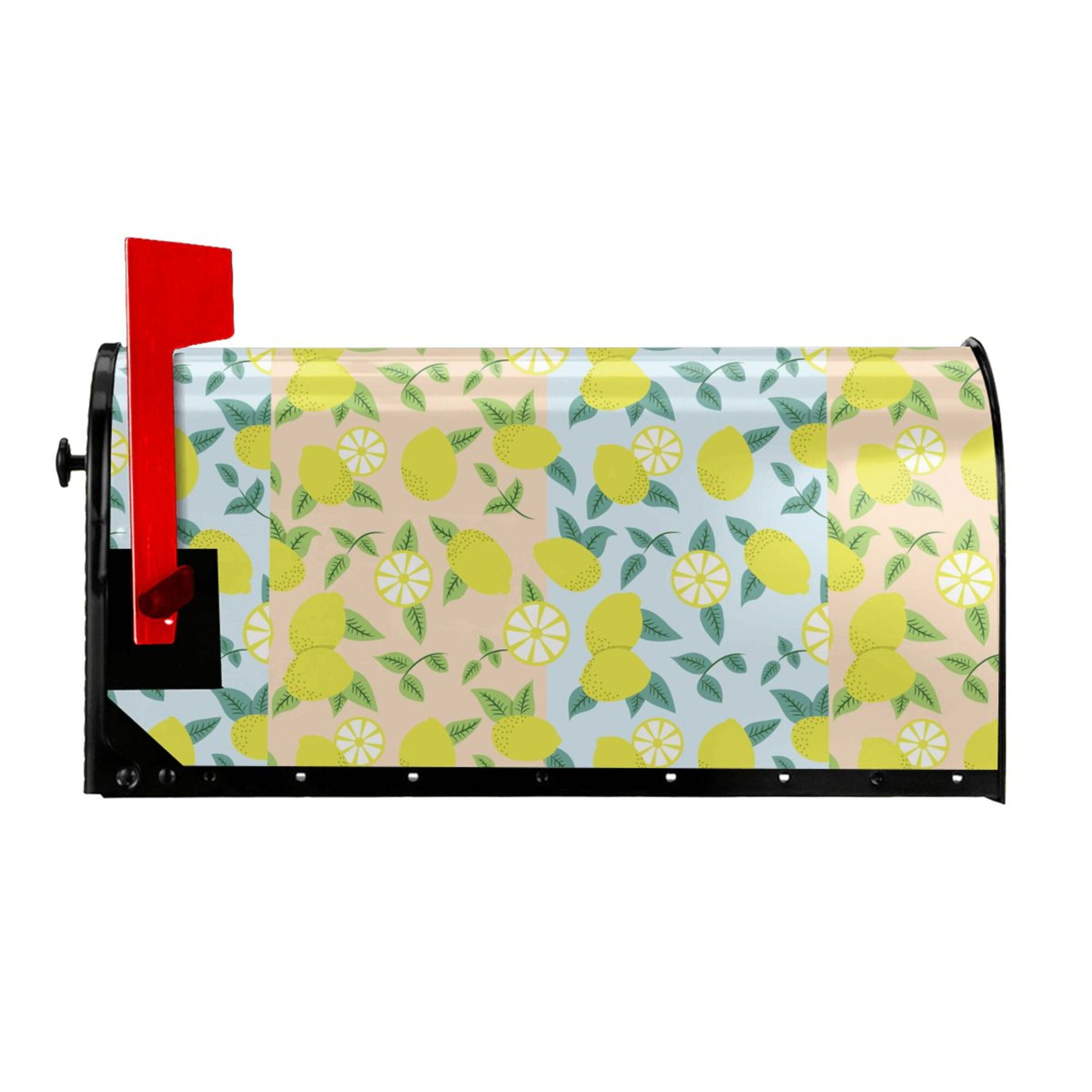 Garden Decoration Cool Lemon Seamless Art Mailbox Covers Magnetic Retro ...