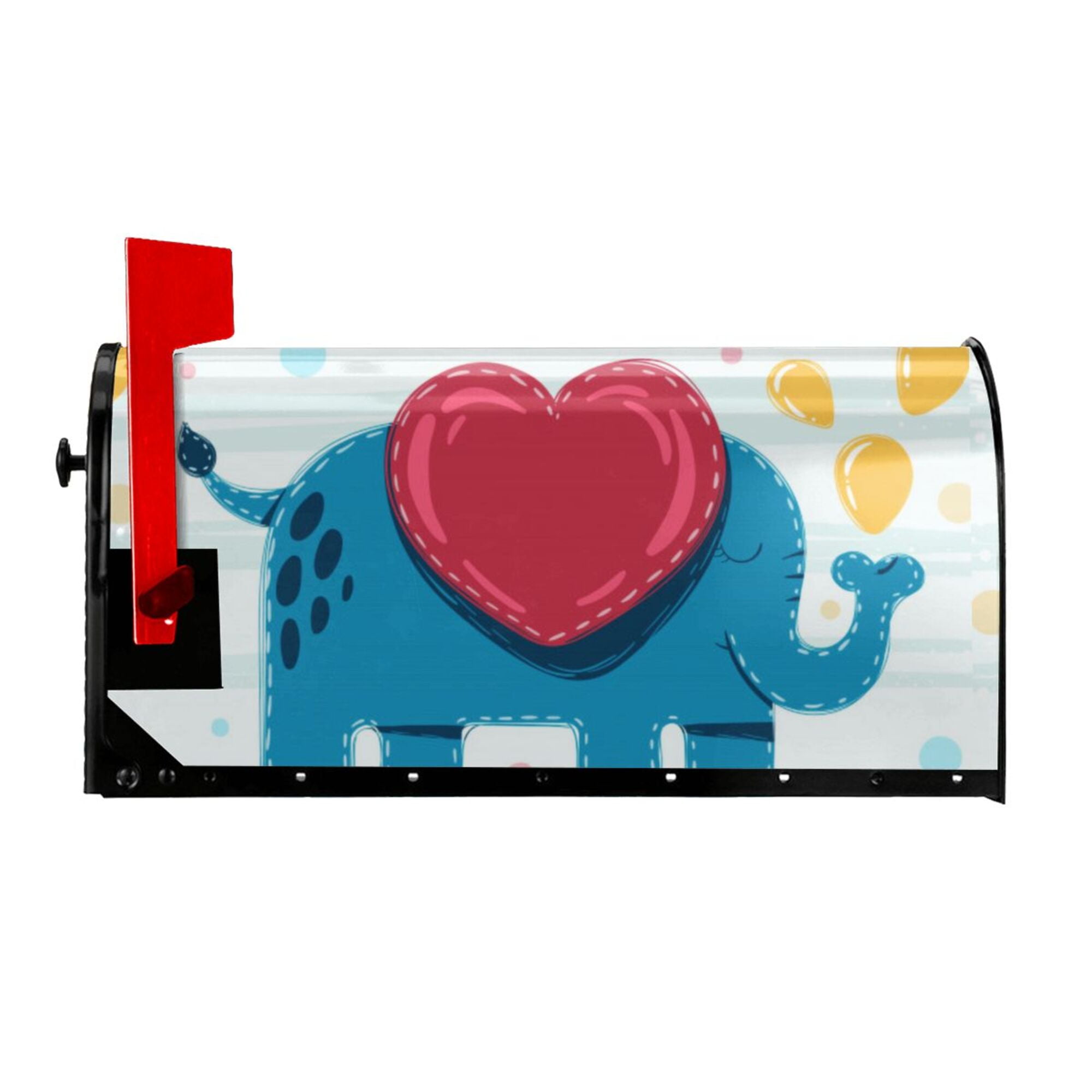 Garden Decoration Cute Baby Elephant Mailbox Covers Magnetic Retro ...