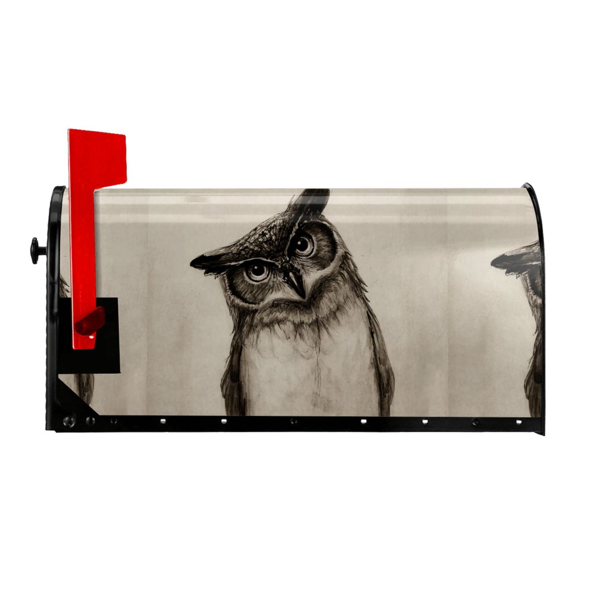 Garden Decoration Cute Owl Mailbox Covers Magnetic Retro Mailbox Wraps ...