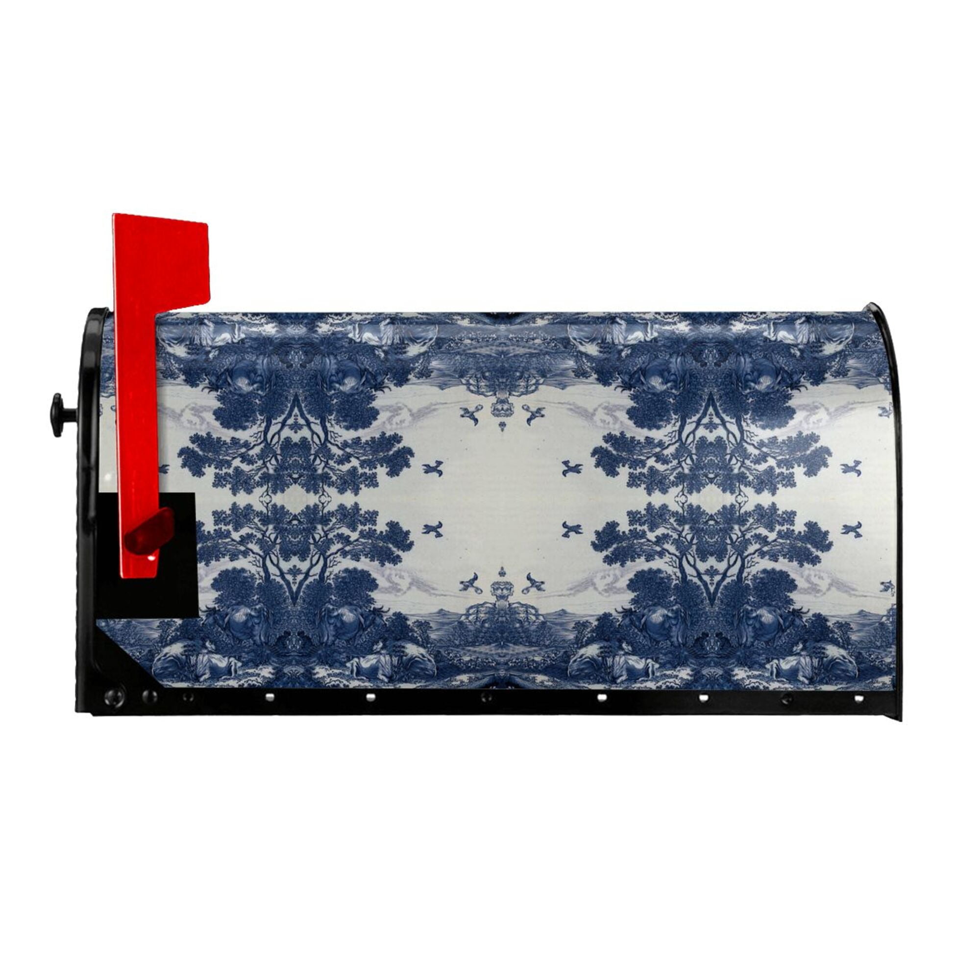 Garden Decoration Delft Blue Ceramic Tile Inspired Pattern Mailbox ...
