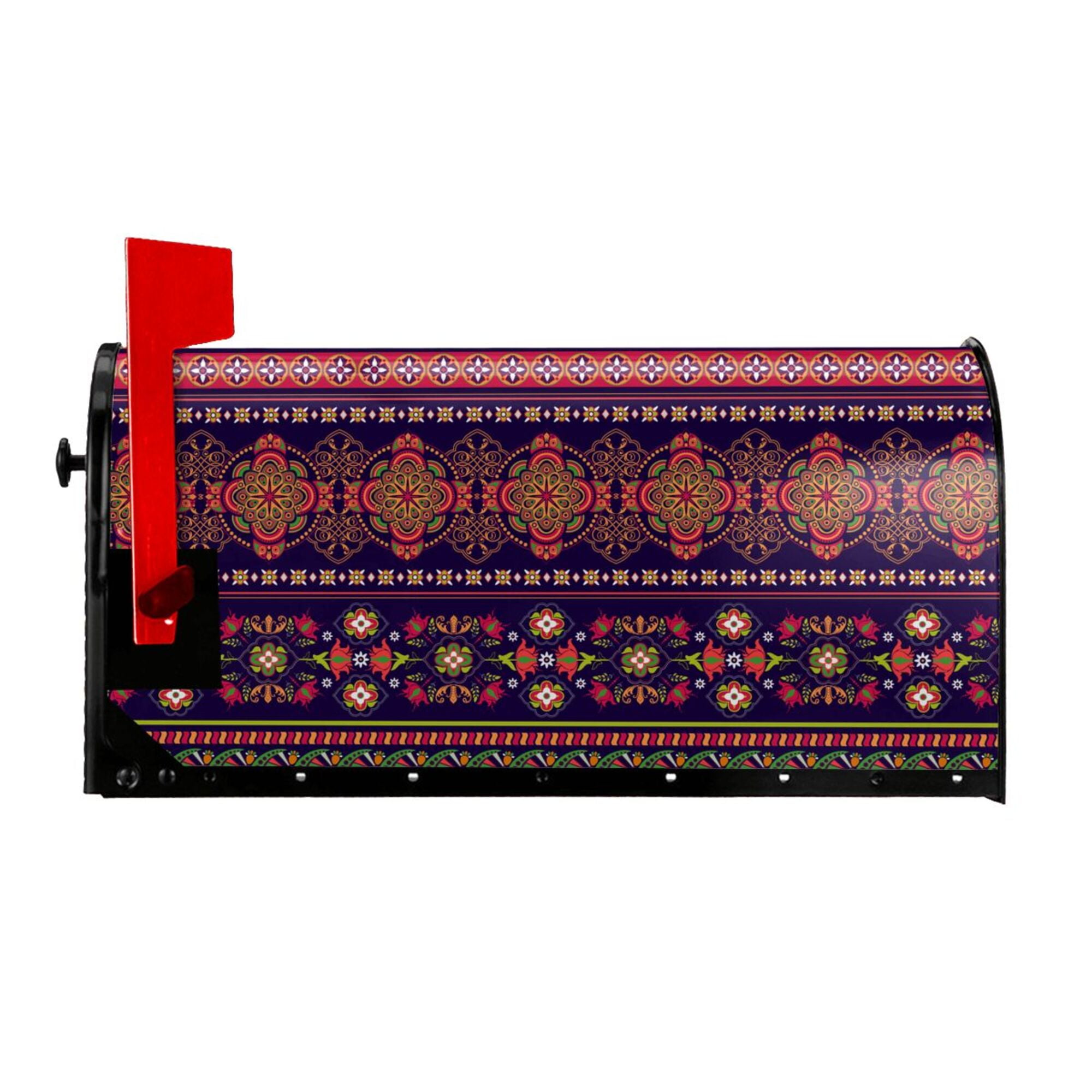 Garden Decoration Ethnic Fabric Background Mailbox Covers Magnetic ...