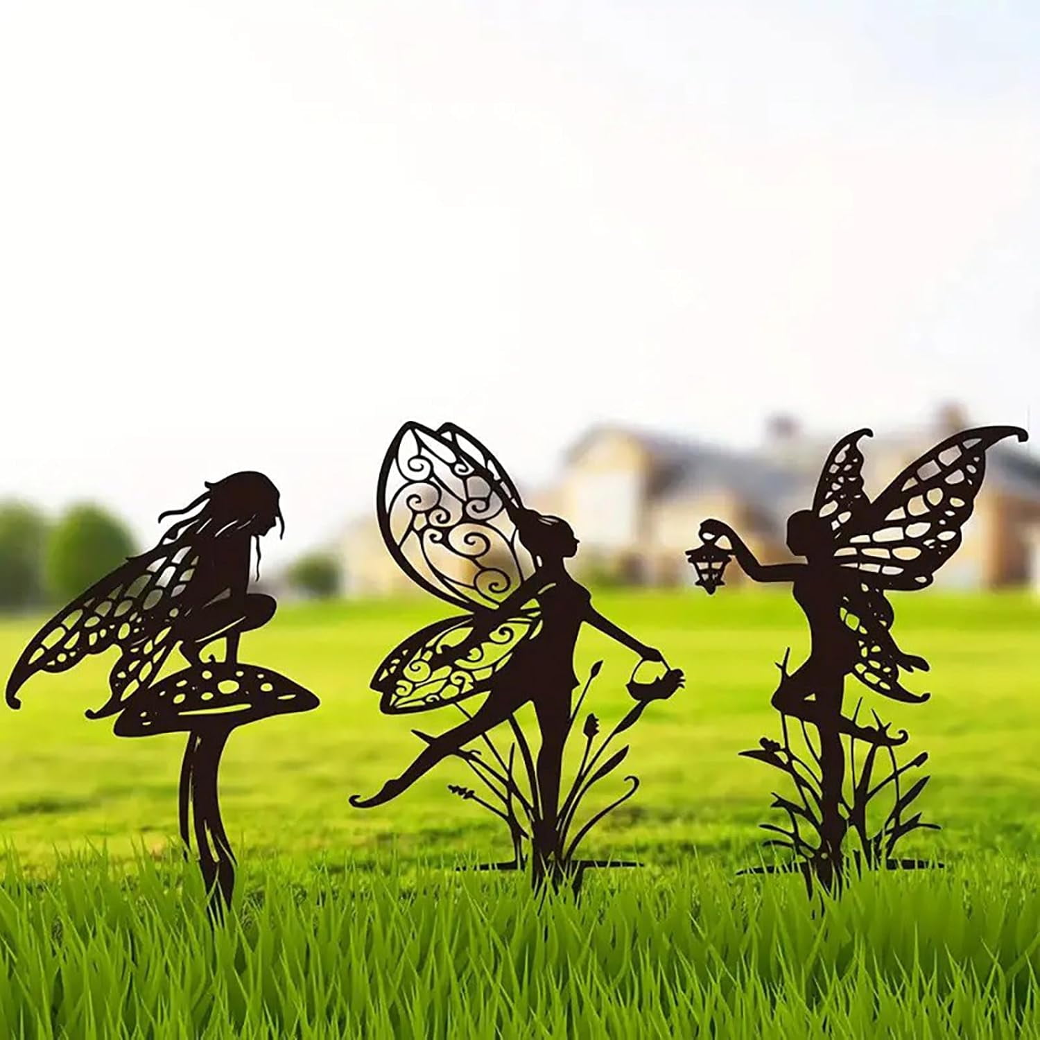 Garden Decoration Fairy Metal Flower Fairy 3-Piece Set Suitable for ...