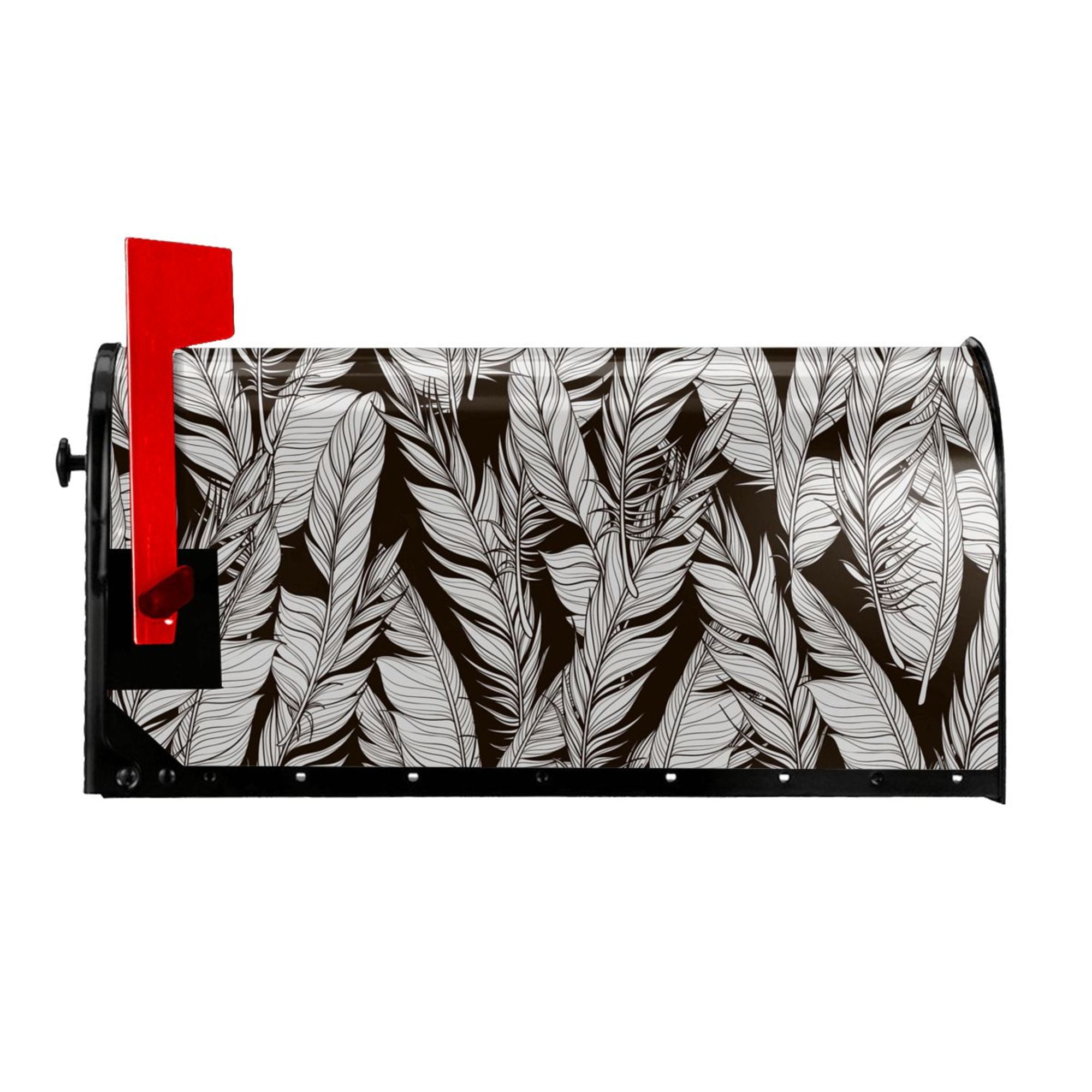 Garden Decoration Feather Background Mailbox Covers Magnetic Retro ...