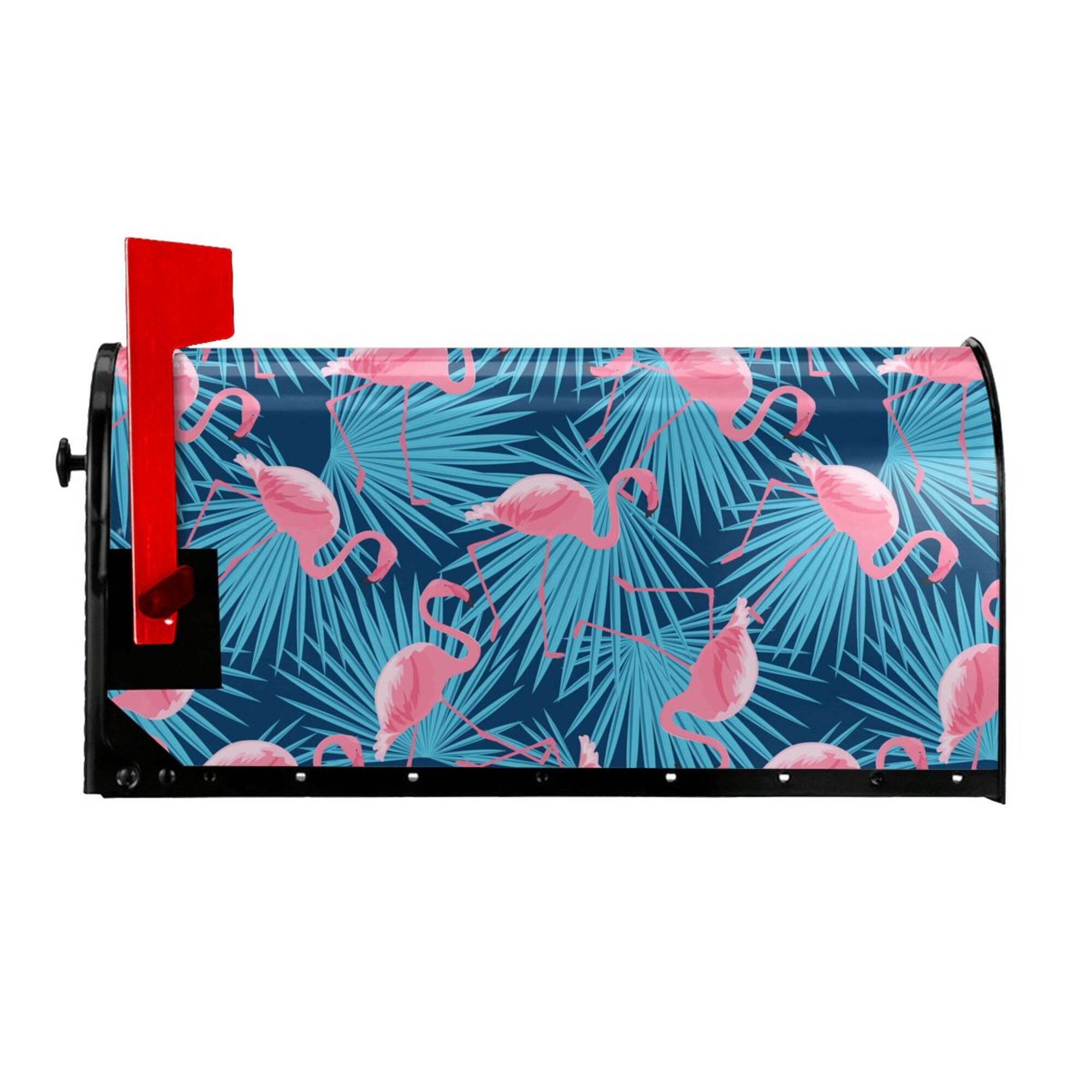 Garden Decoration Flamingo Mailbox Covers Magnetic Retro Mailbox Wraps ...