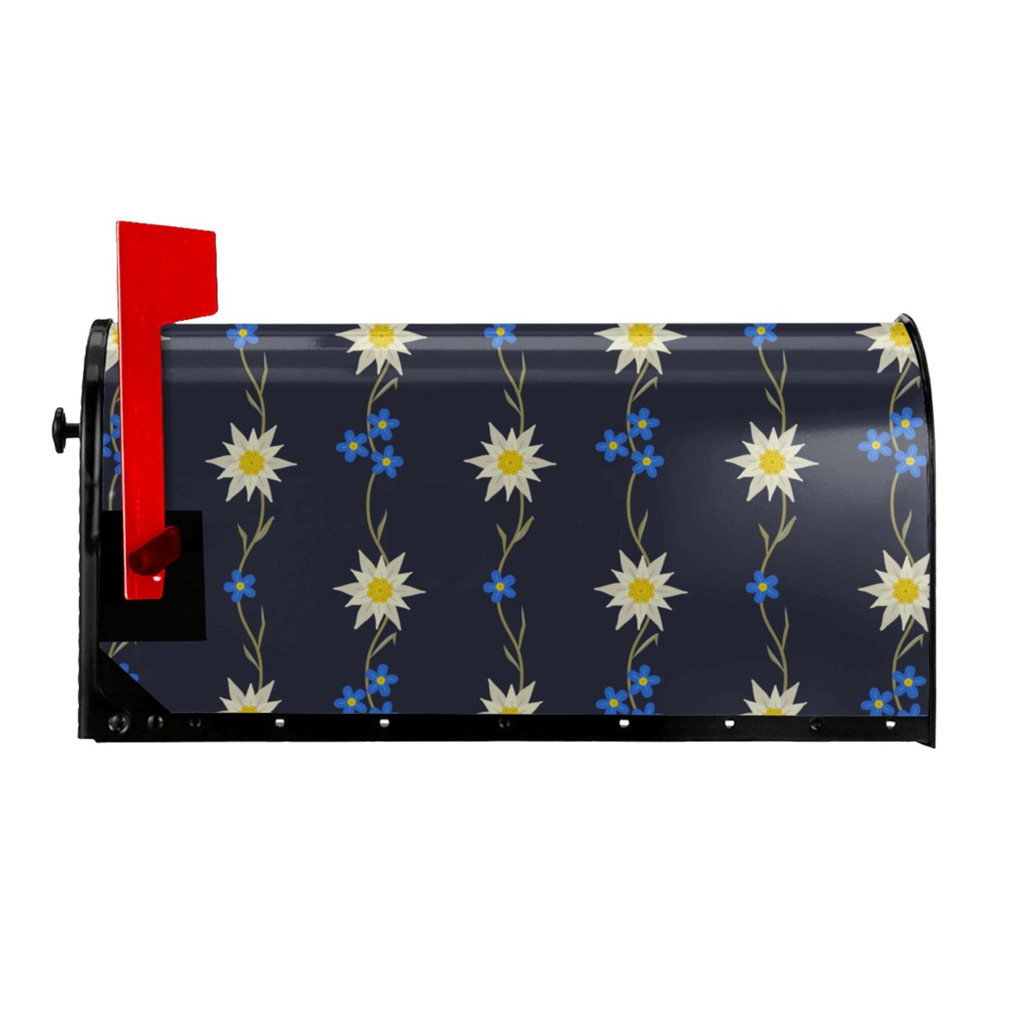 Garden Decoration Floral Hand-Drawn Edelweiss High Mountain Silver ...