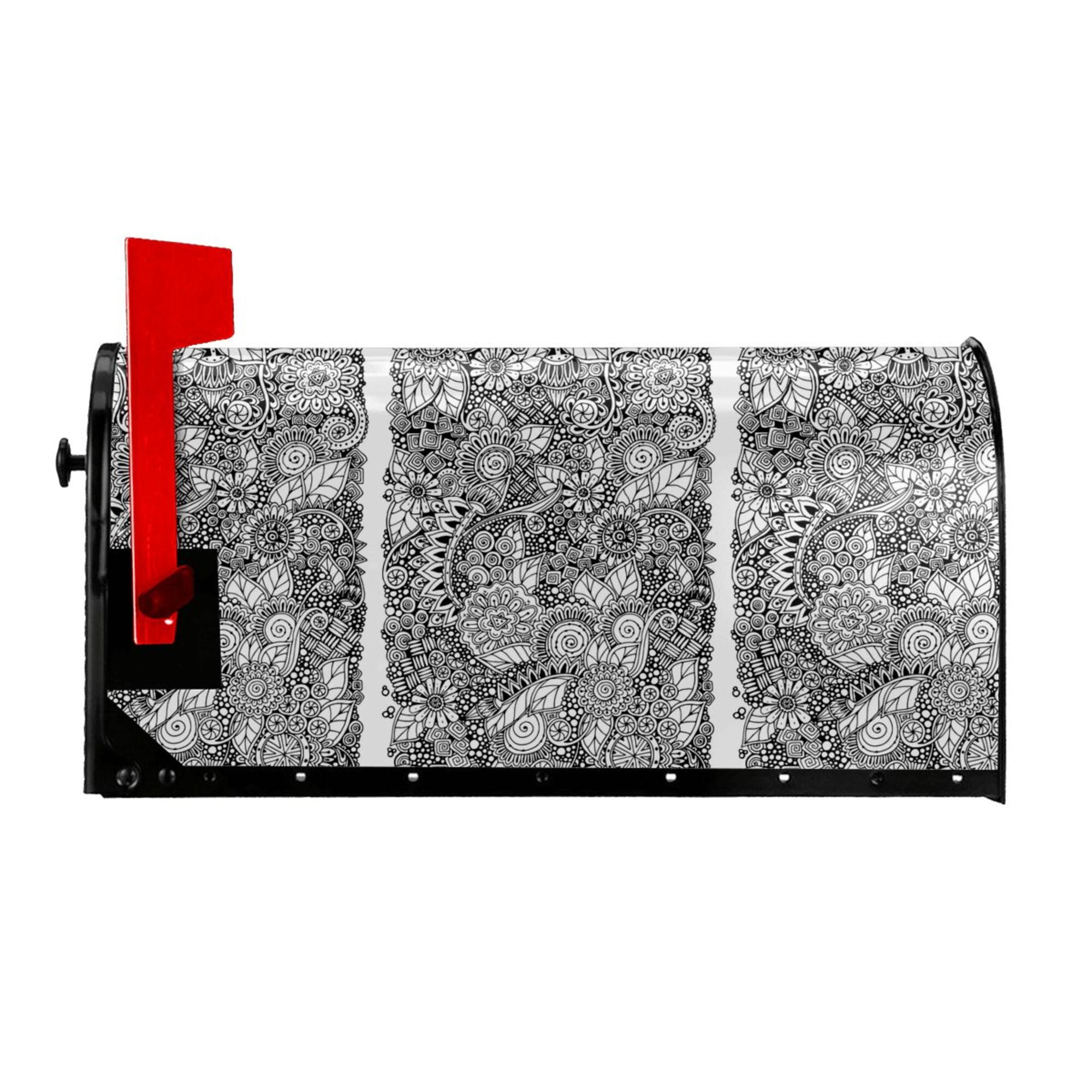 Garden Decoration Flower Background Mailbox Covers Magnetic Retro ...