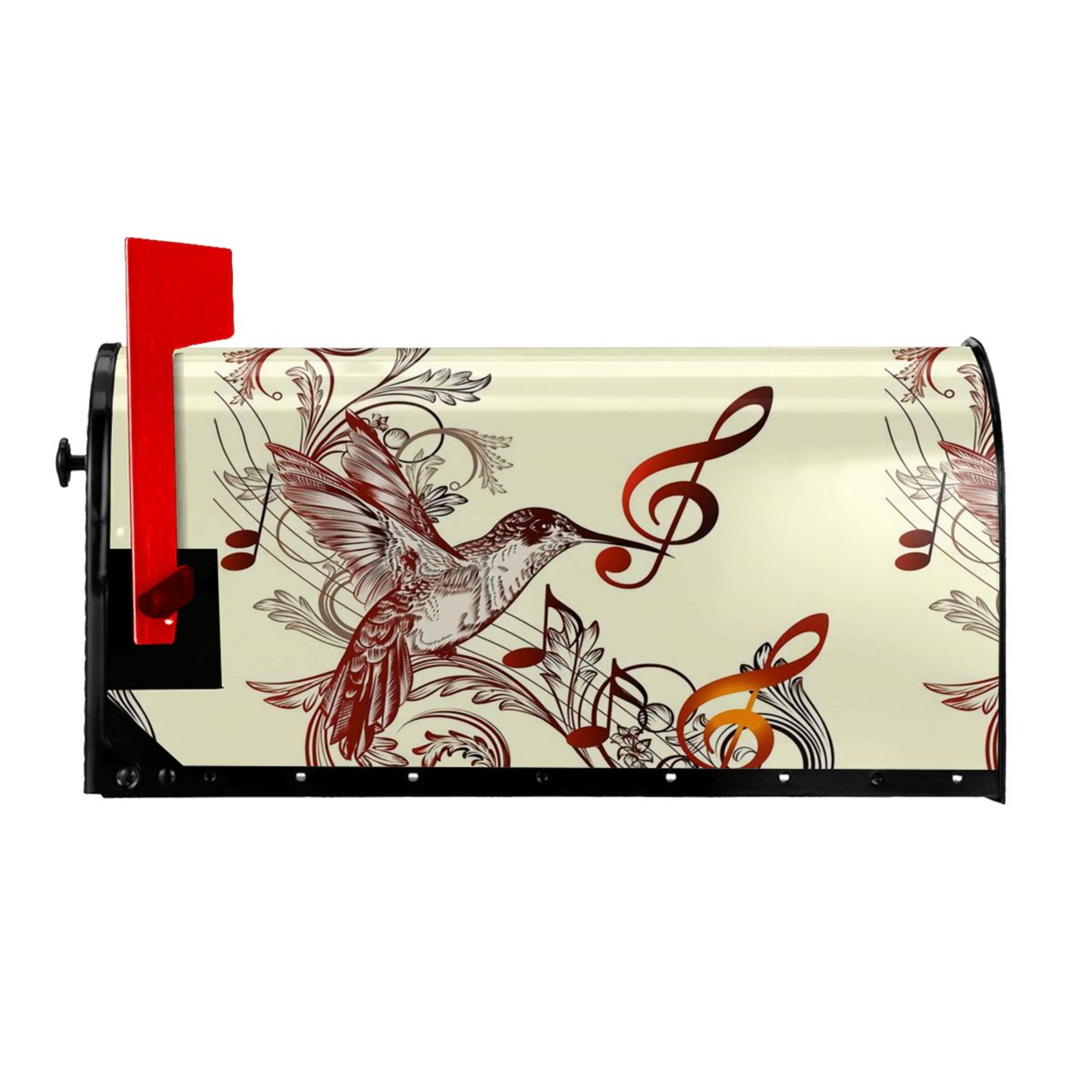 Garden Decoration Flying Bird And Music Notes Clef Five Line Staff ...