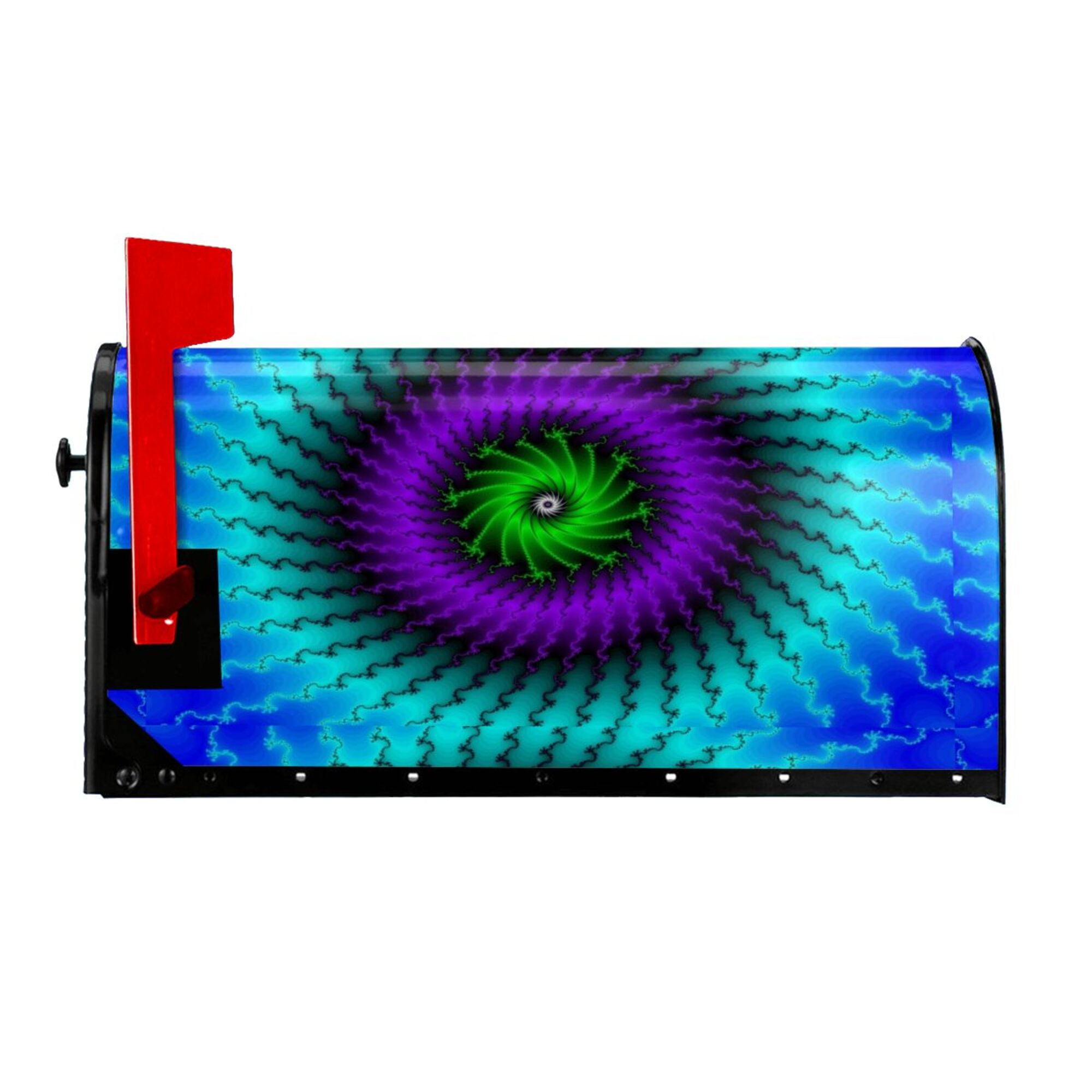 Garden Decoration Fractal-Circular-Waves Mailbox Covers Magnetic Retro ...