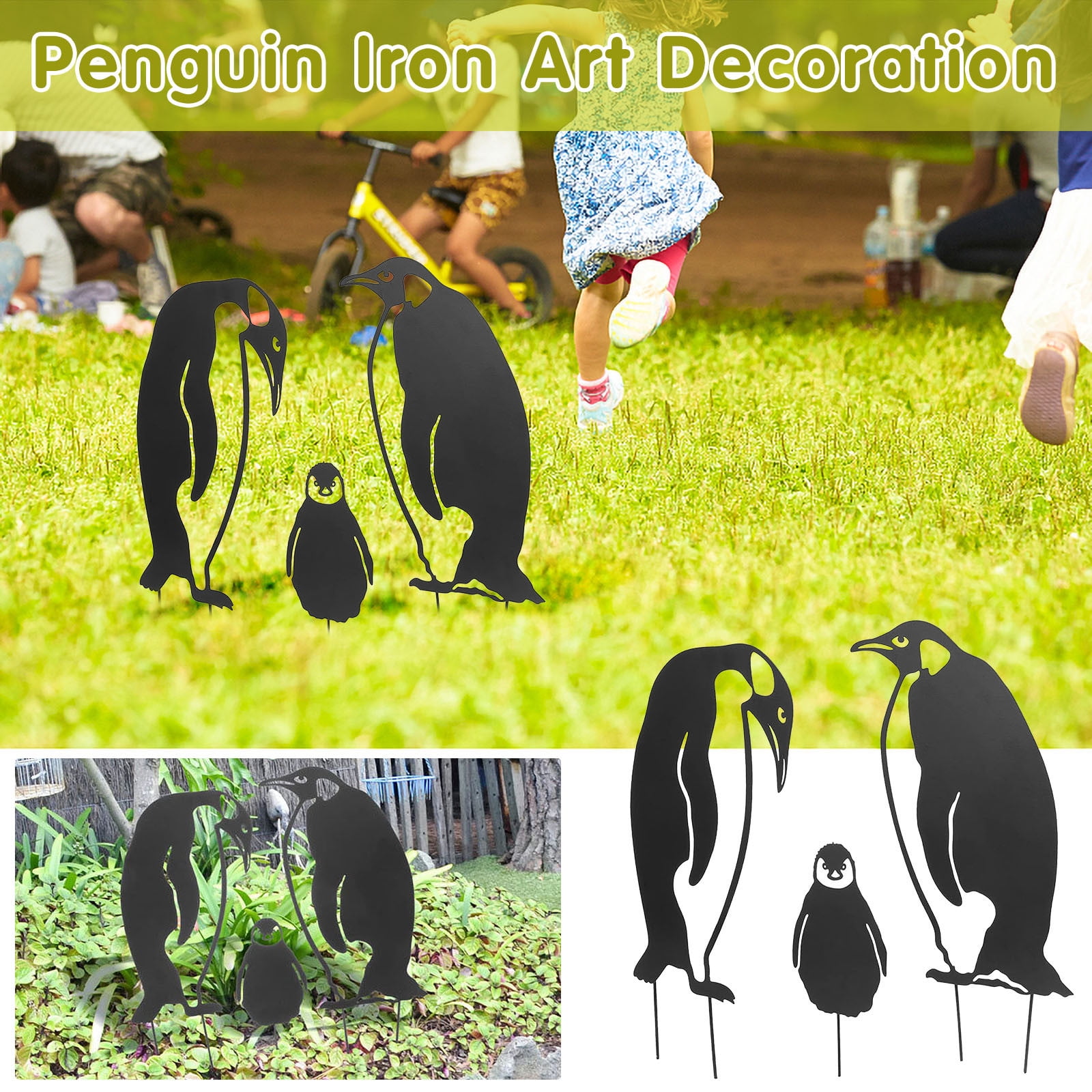 Garden Decoration Garden Iron Arts and Crafts Penguin A Decorative ...