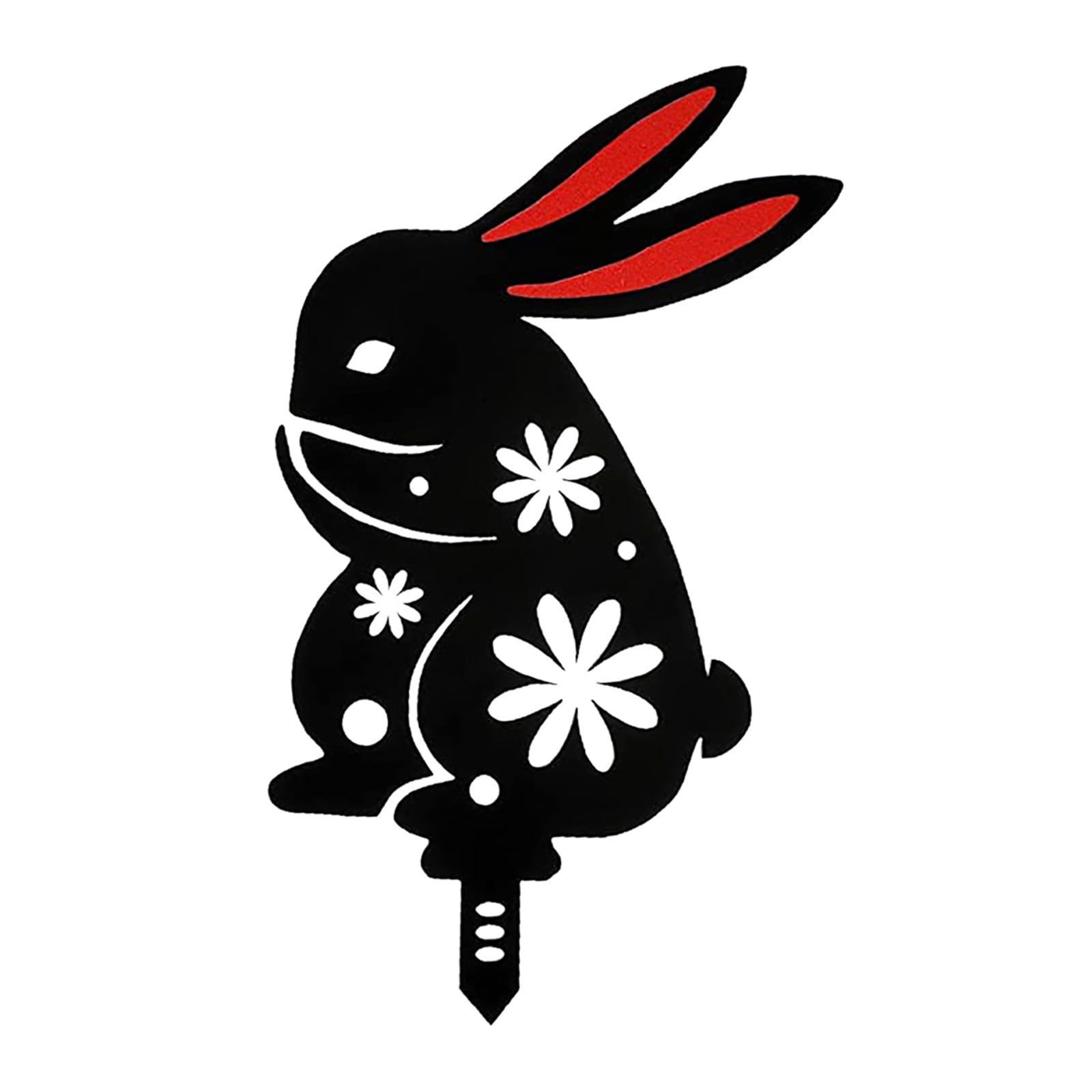 Garden Decoration Garden Rabbit Ground Insert Easter Rabbit Card Hollow ...