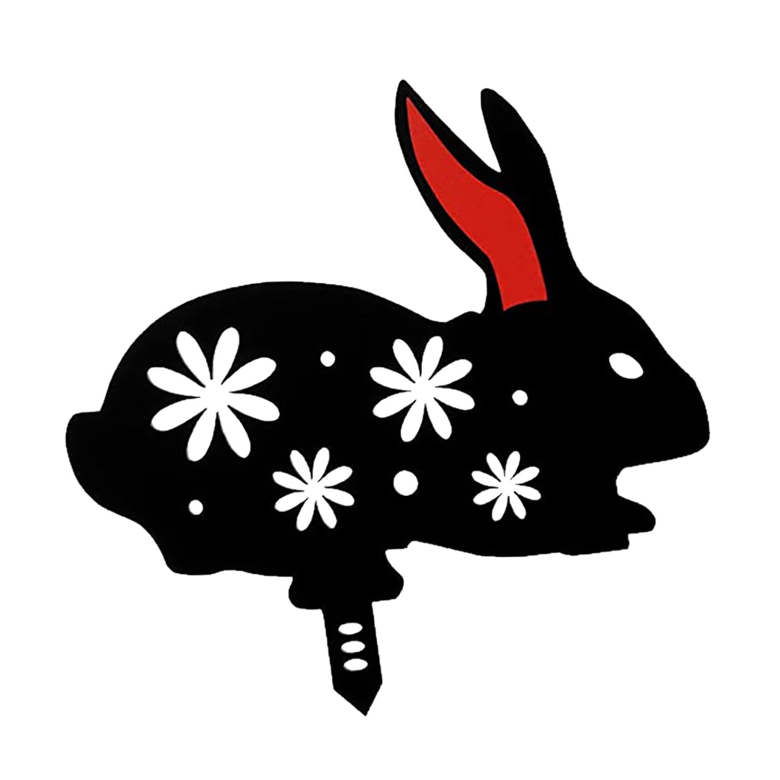 Garden Decoration Garden Rabbit Ground Insert Easter Rabbit Card Hollow ...