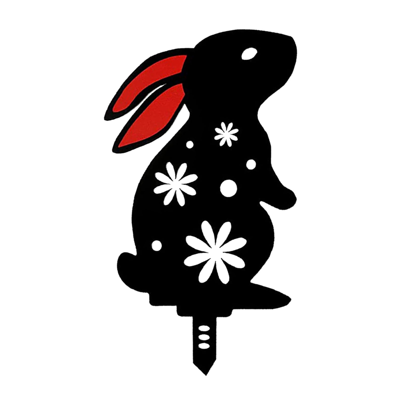 Garden Decoration Garden Rabbit Ground Insert Easter Rabbit Card Hollow ...