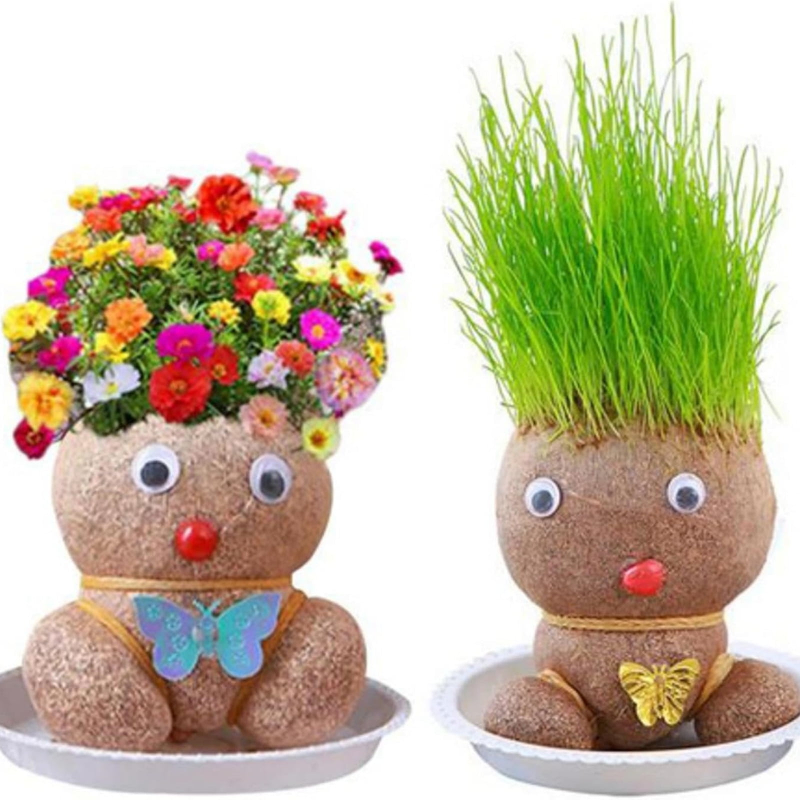 Garden Decoration,Grass head doll , (Grass head doll),Suitable for cut ...