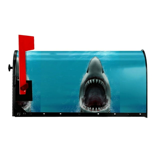 Garden Decoration Great White Shark Mailbox Covers Magnetic Retro ...