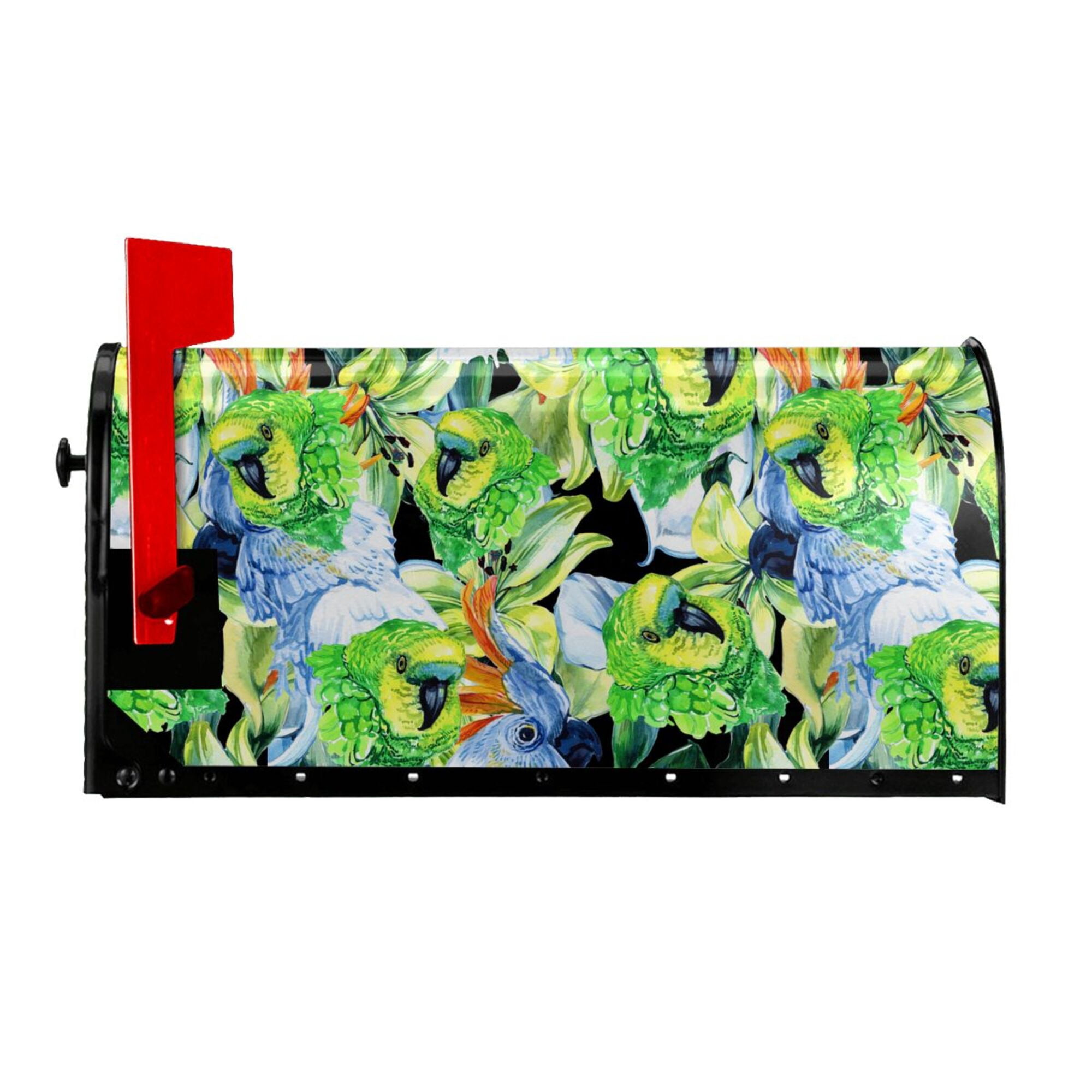 Garden Decoration Green Parrot Mailbox Covers Magnetic Retro Mailbox ...