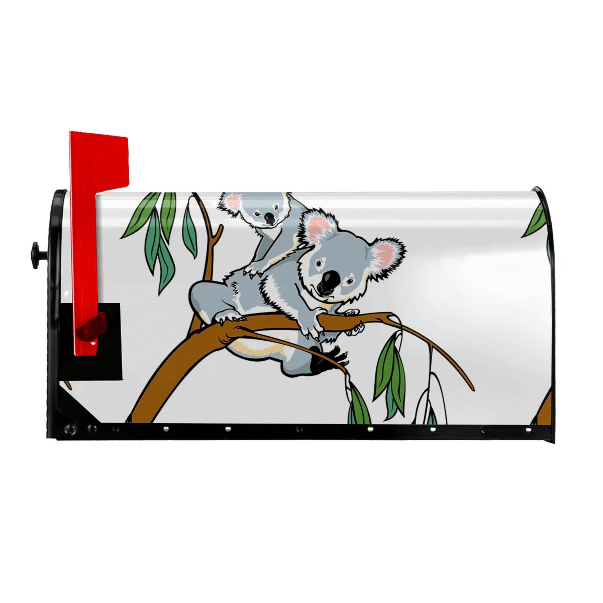 Garden Decoration Koala Climbing Over Eucalyptus Tree Branch Wildlife ...