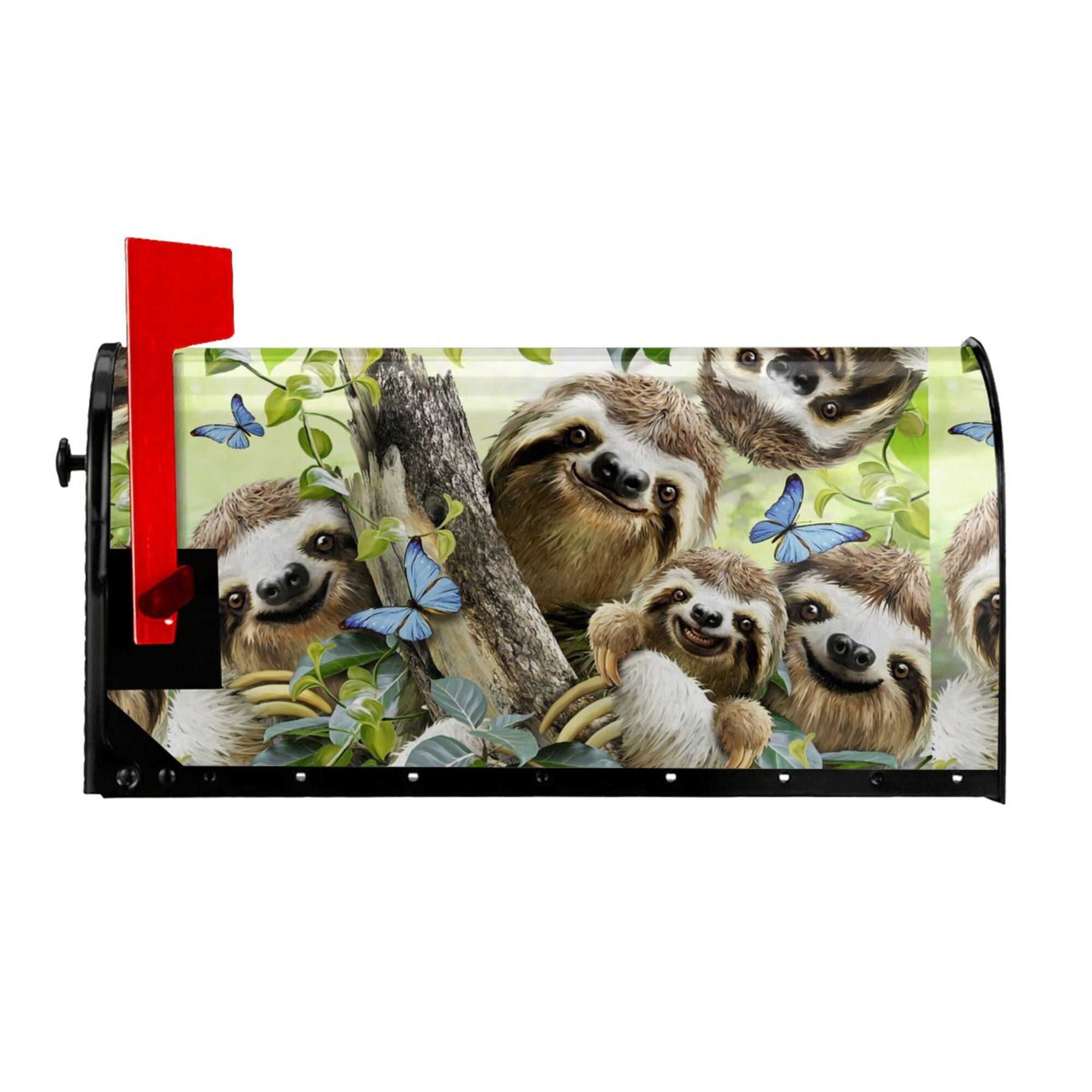 Garden Decoration Lots Of Cute Sloths Mailbox Covers Magnetic Retro ...