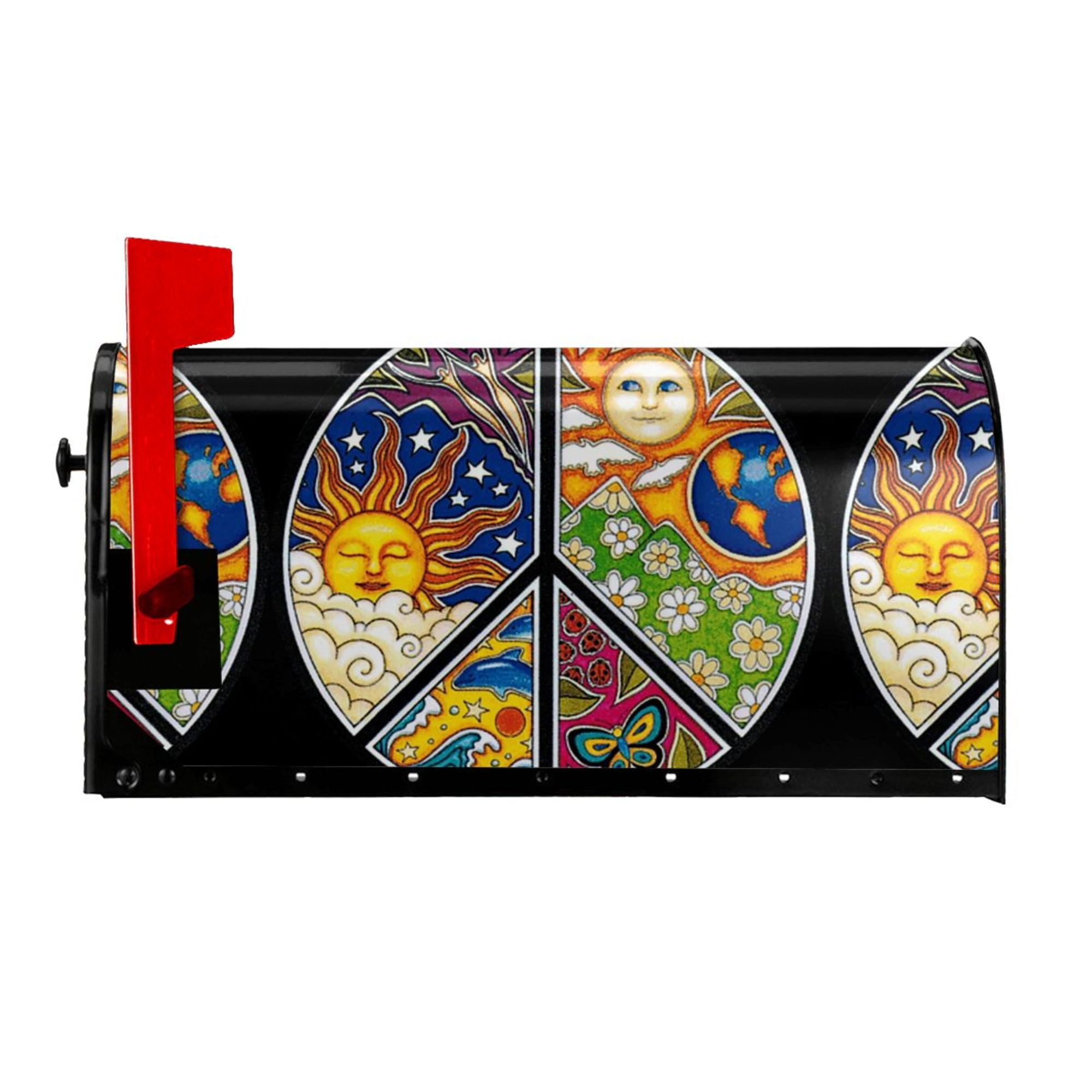 Garden Decoration Nature Peace Sign Mailbox Covers Magnetic Retro ...