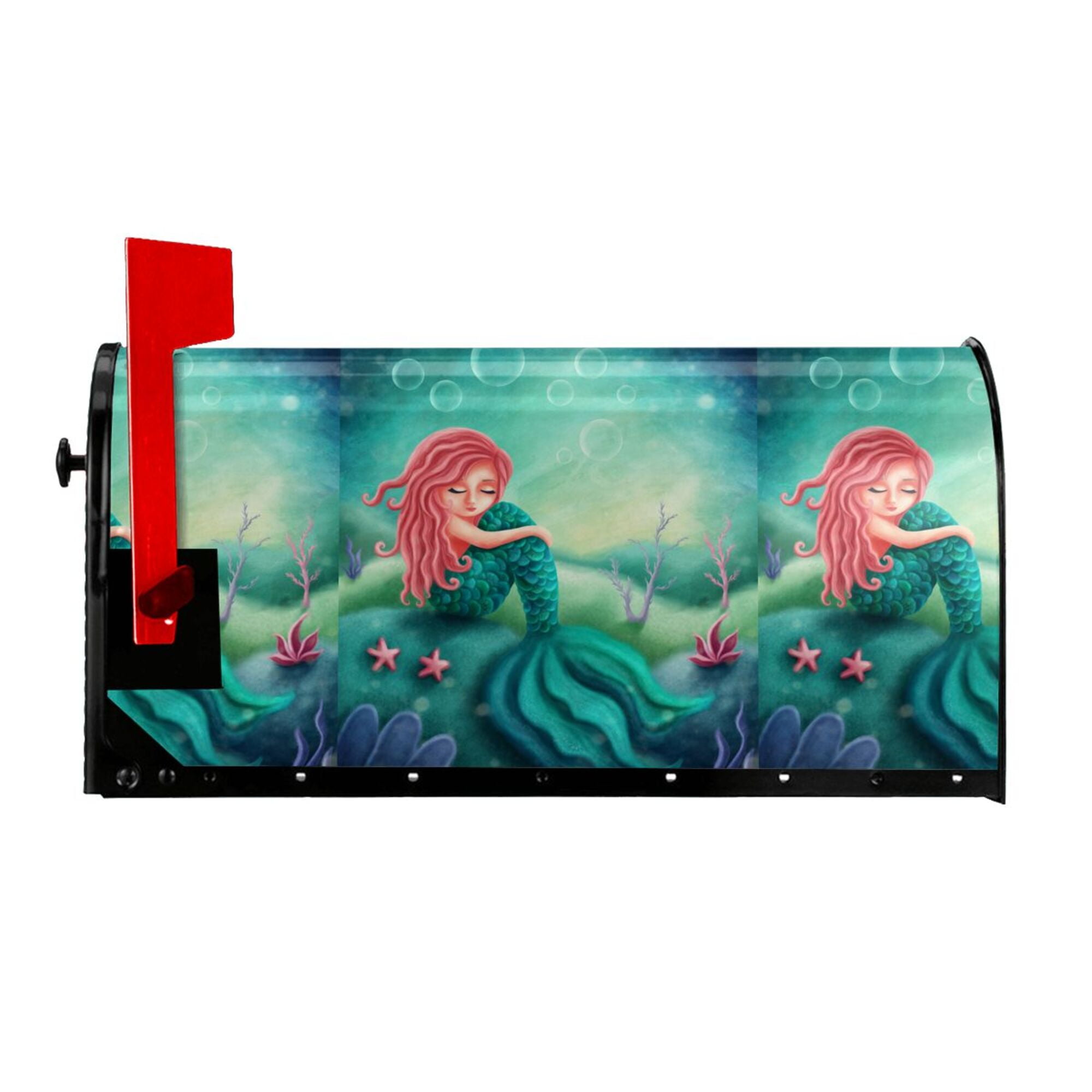 Garden Decoration Novelty Mermaid Mailbox Covers Magnetic Retro Mailbox ...