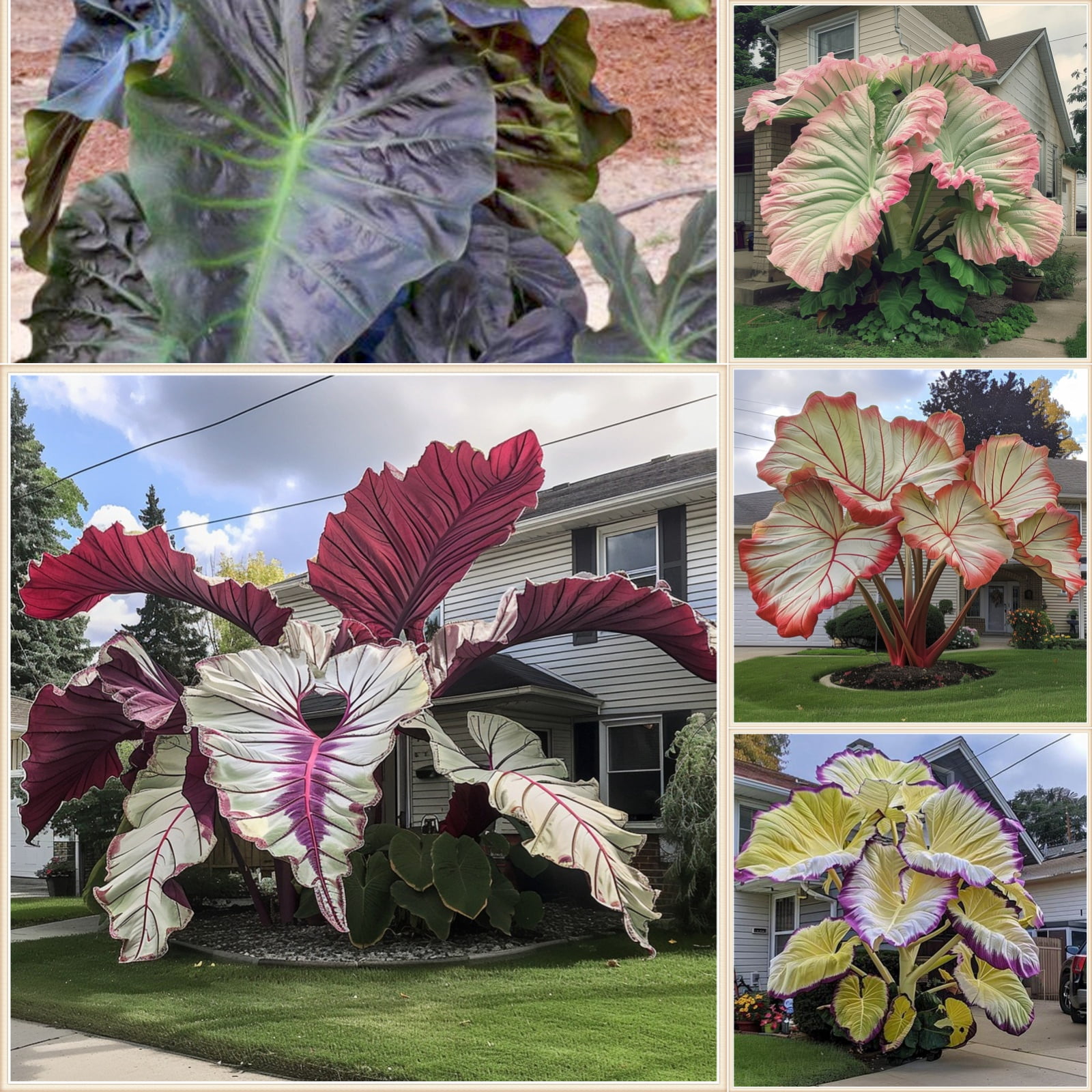 Garden Decoration Ornaments [Elephant ear Mix for Planting] Enjoyable ...