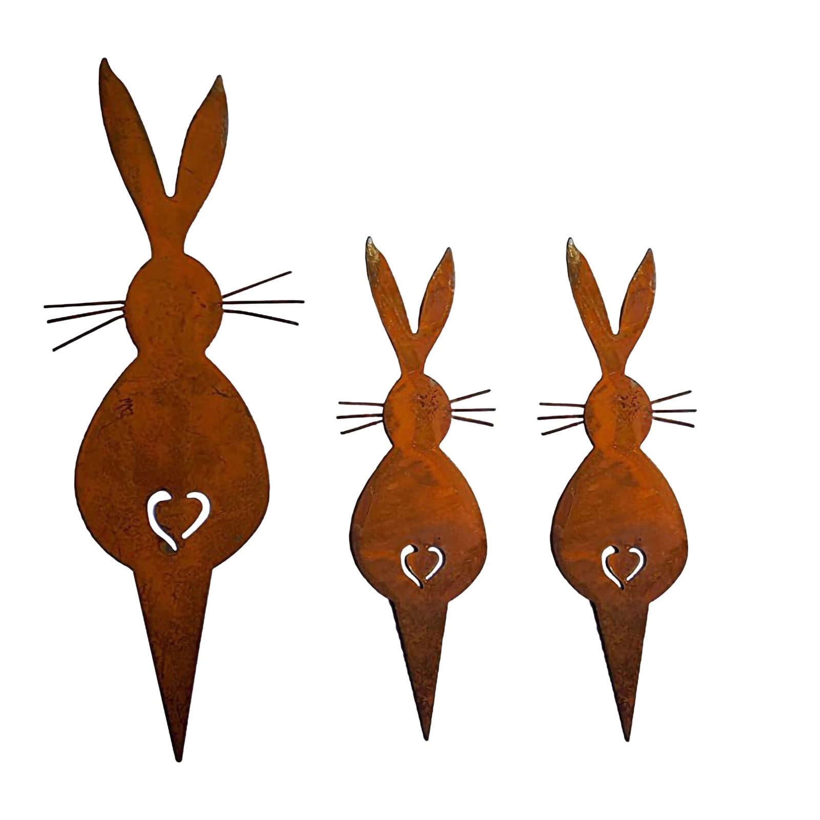 Garden Decoration for Outdoor Weatherproof Set of 3 Metal Easter ...