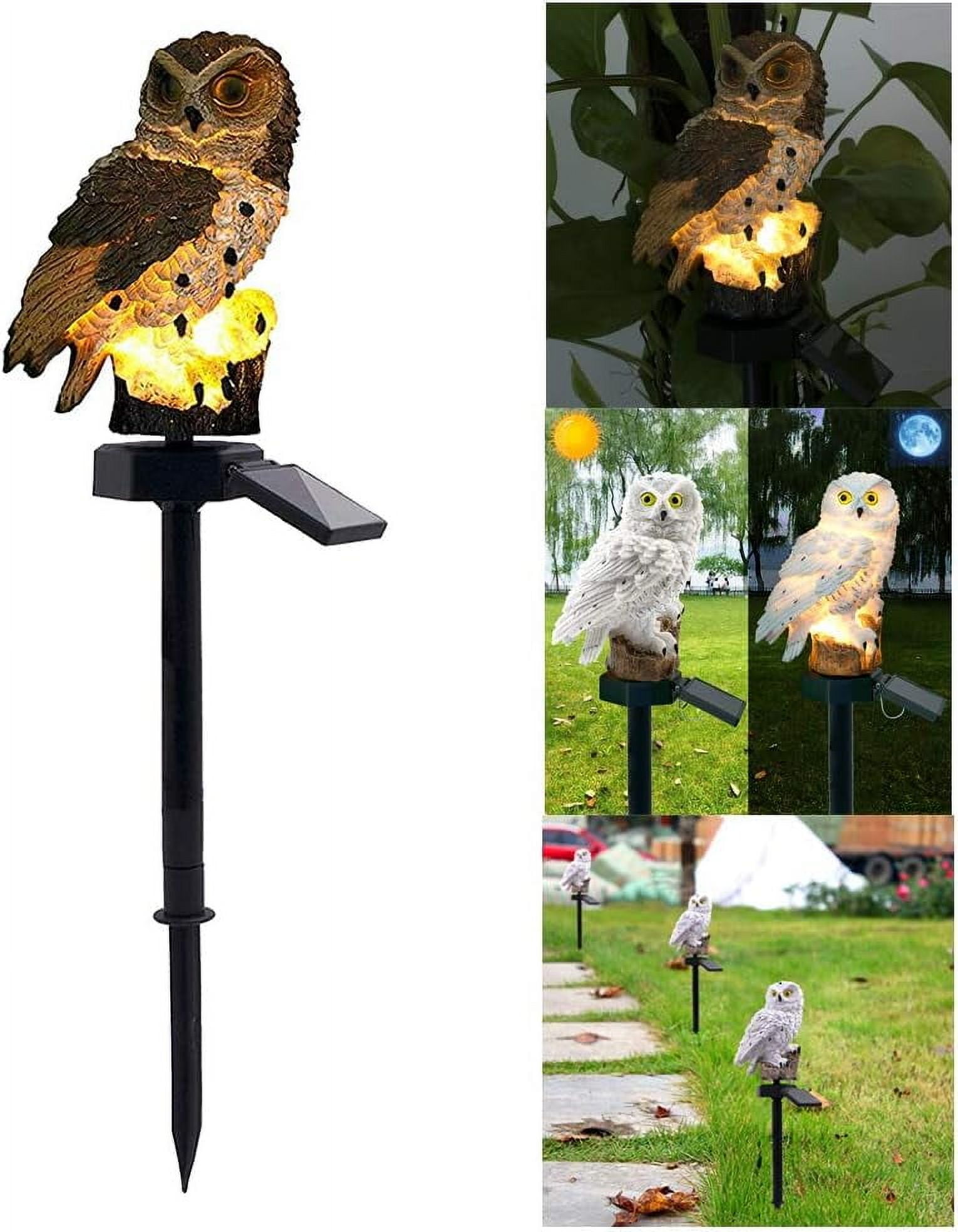 Garden Decoration, Polyresin Material Owl Statue Automatically Charging ...