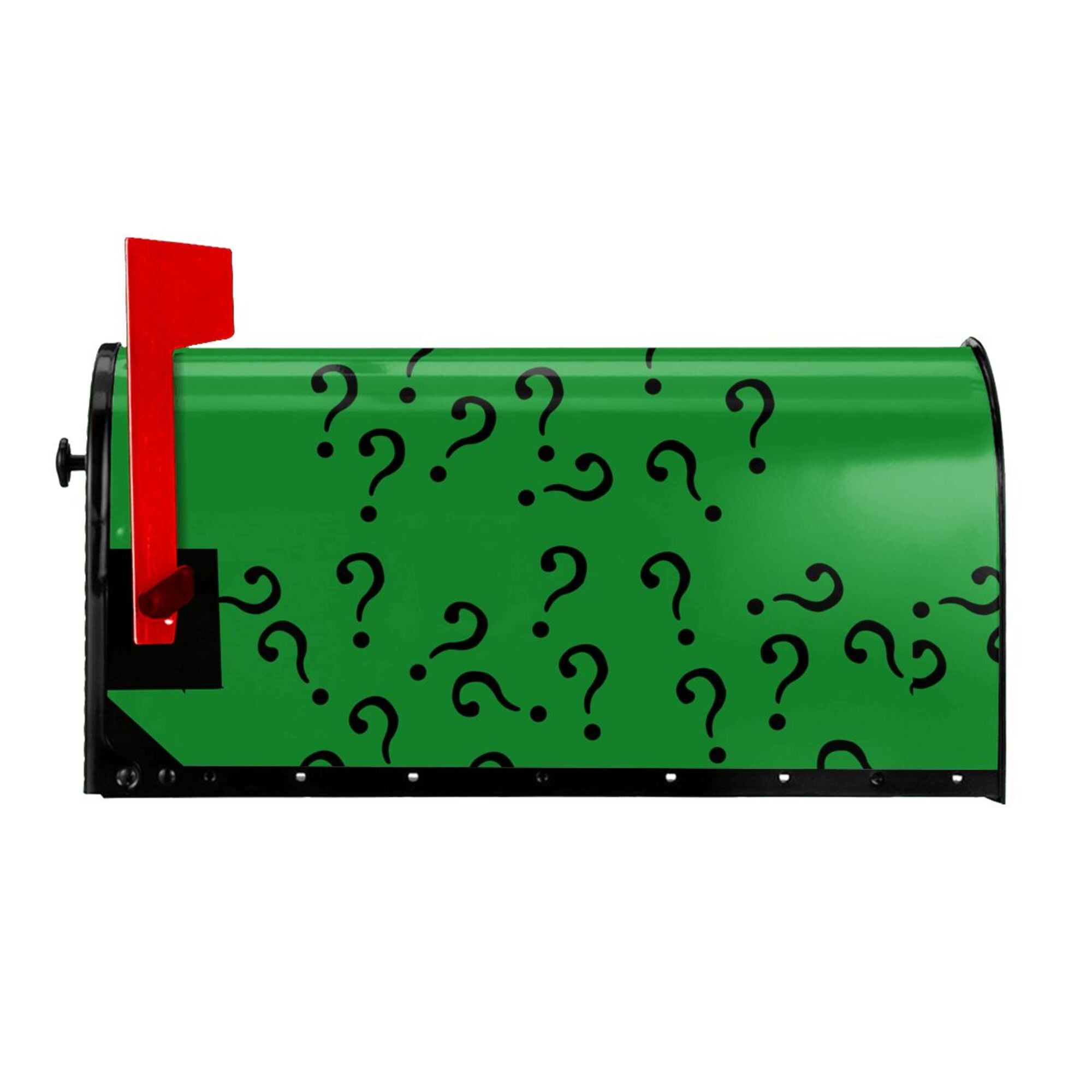 Garden Decoration Question Mark In Green Mailbox Covers Magnetic Retro ...
