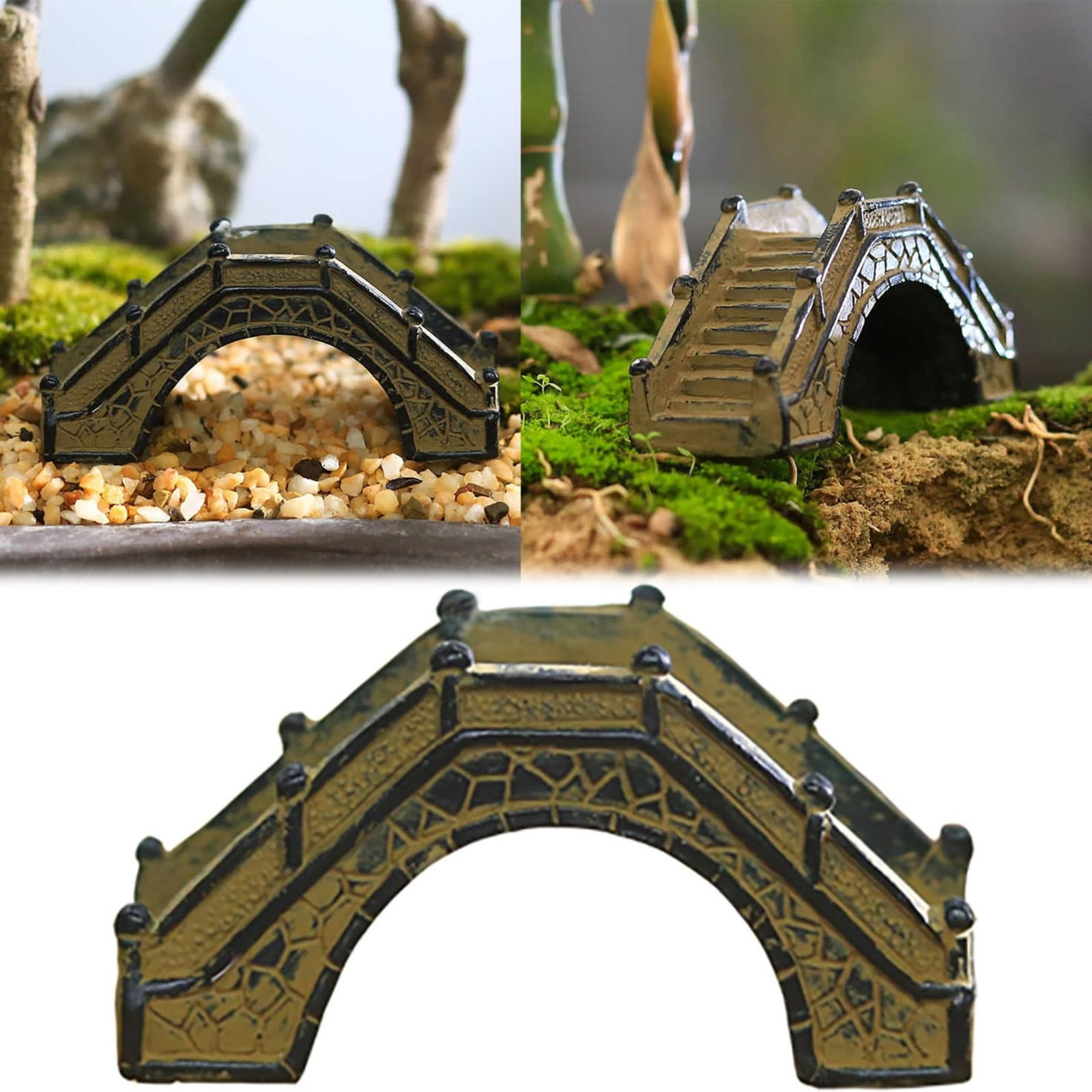 Garden Decoration Resin Craft Bridge Outdoors Artificial Bridge Set ...