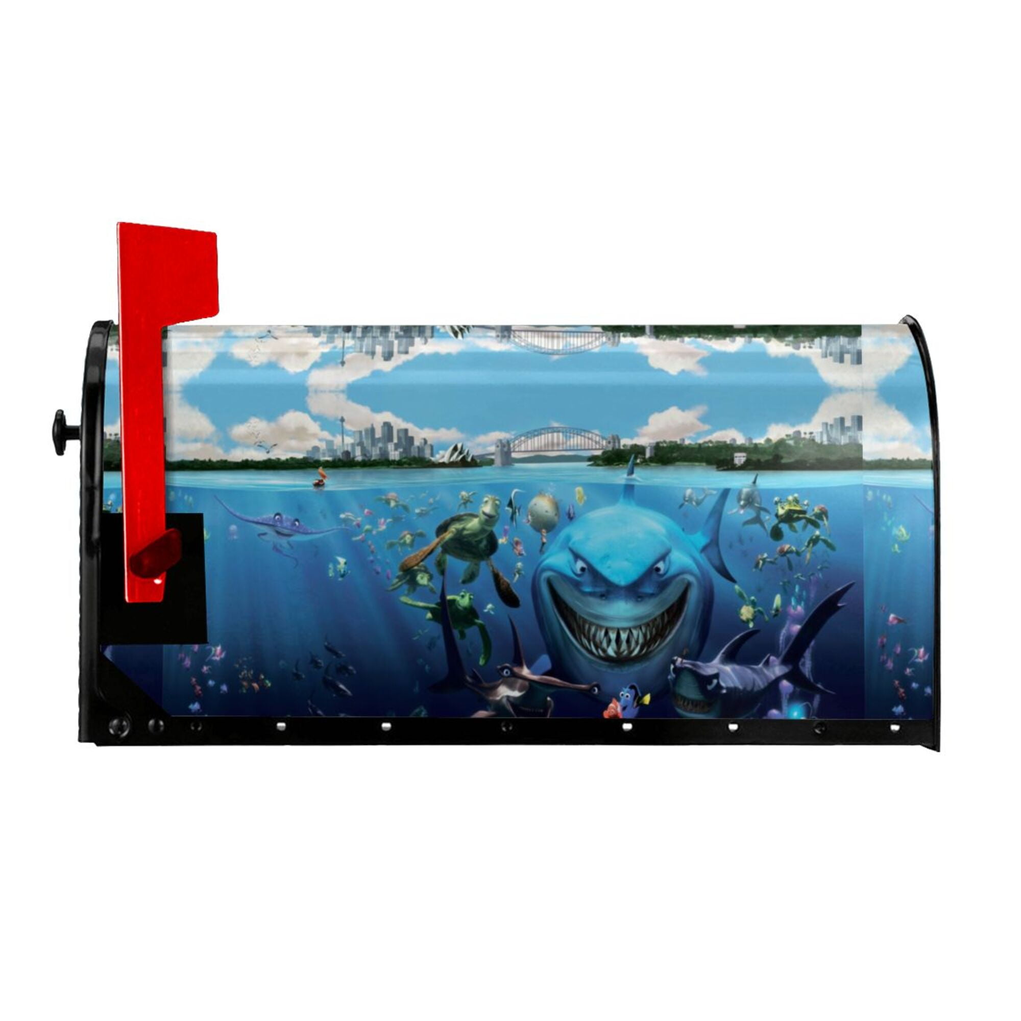 Garden Decoration Sharks And Fish Mailbox Covers Magnetic Retro Mailbox ...