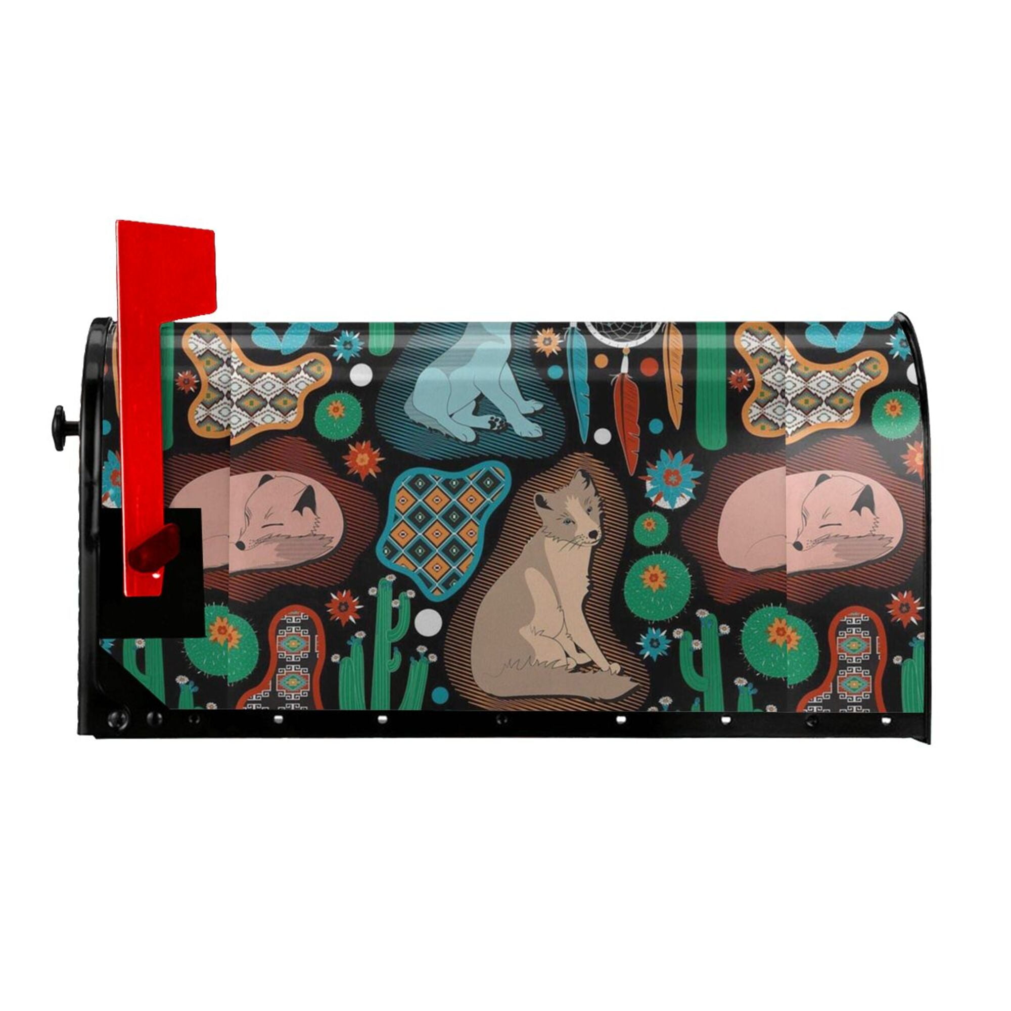 Garden Decoration Southwest Baby Wolves Mailbox Covers Magnetic Retro ...