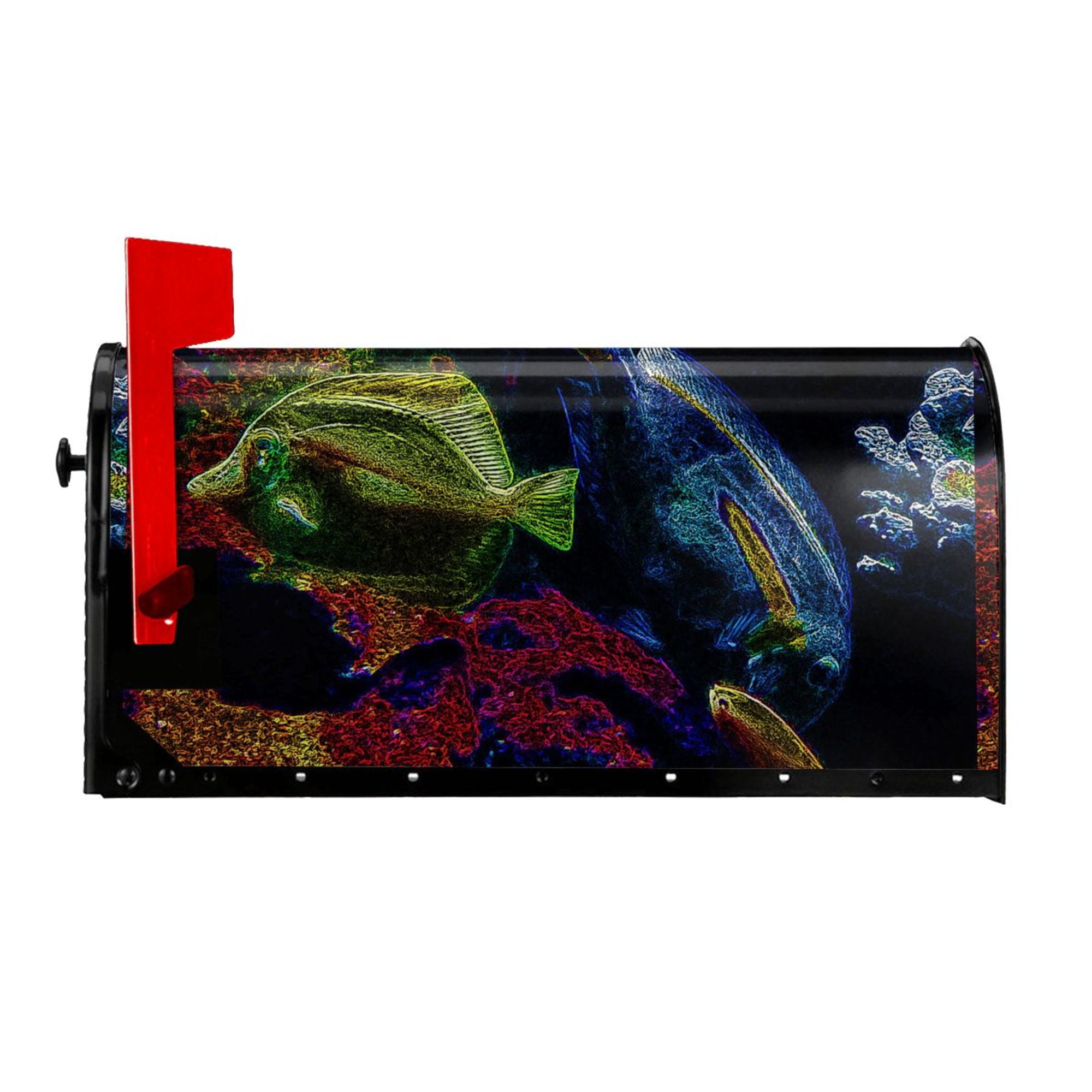 Garden Decoration Three Saltwater Tropical Fish Mailbox Covers Magnetic ...