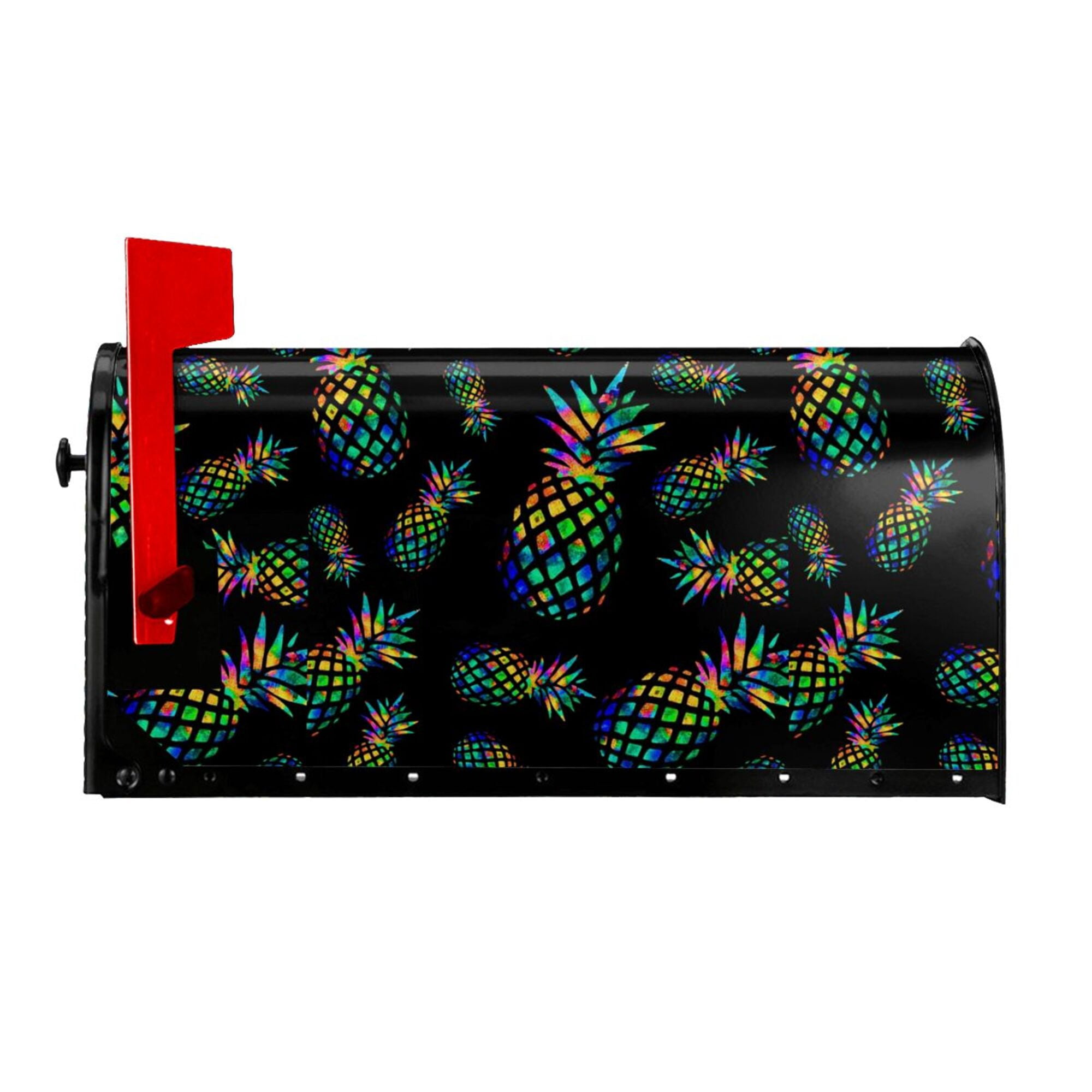 Garden Decoration Tie Dye Pineapple Mailbox Covers Magnetic Retro Mailbox Wraps Post Letter Box ...