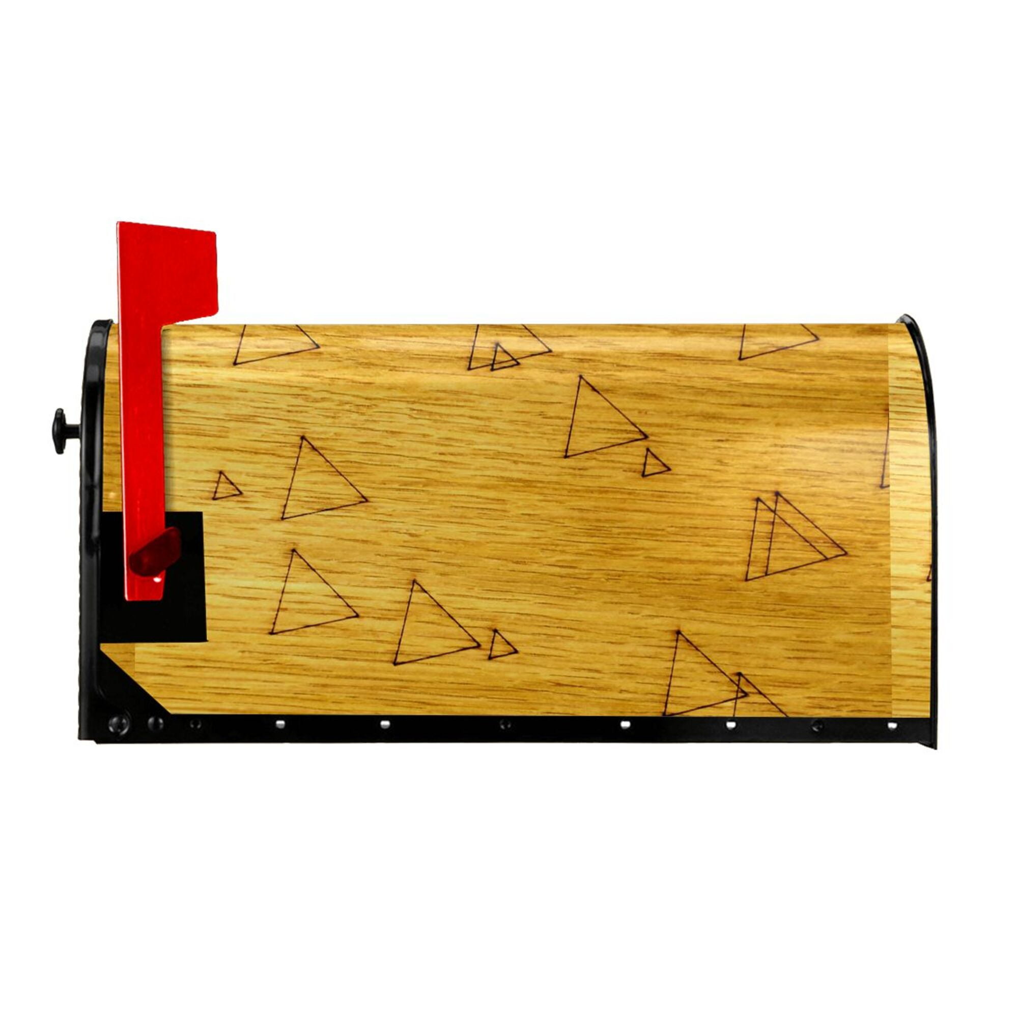Garden Decoration Triangle Wood Background Mailbox Covers Magnetic ...