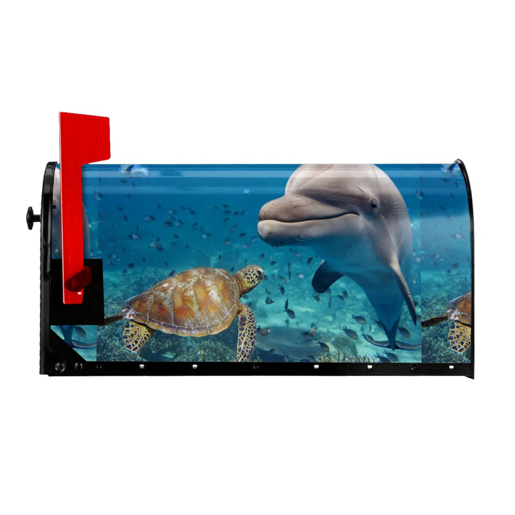 Garden Decoration Turtle And Dolphin Underwater World Landscape Mailbox ...