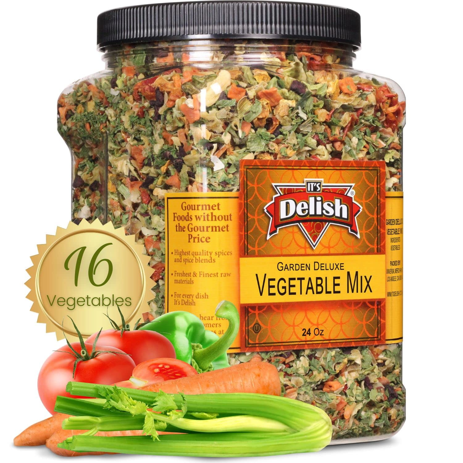 Garden Deluxe Vegetable Soup Mix by It’s Delish, 24 OZ Jumbo Container ...
