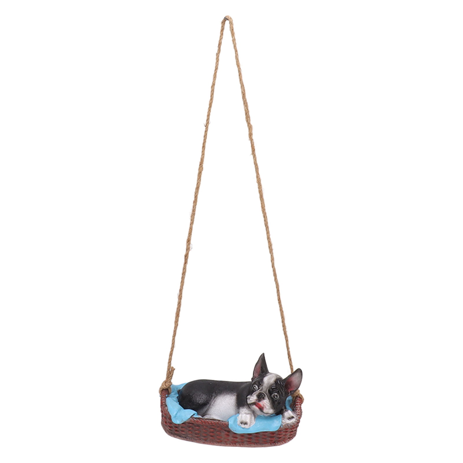 Garden Dog Statue Outdoor Resin Swing Ornament Hanging Decoration Home ...
