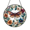 Garden Dragonfly Window Hanging – Stained Glass Style Nature Art ...