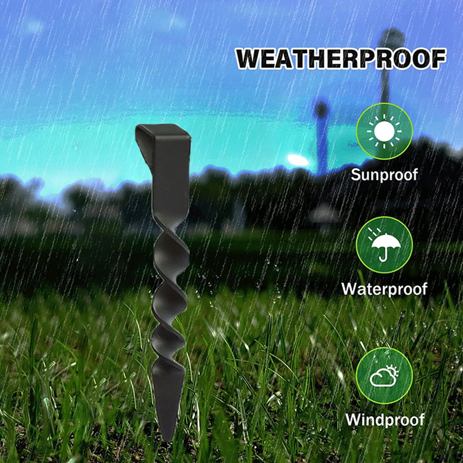 Garden Drainage Ditch Locator Iron Rain Chain Anchor Pile Rain Chain ...