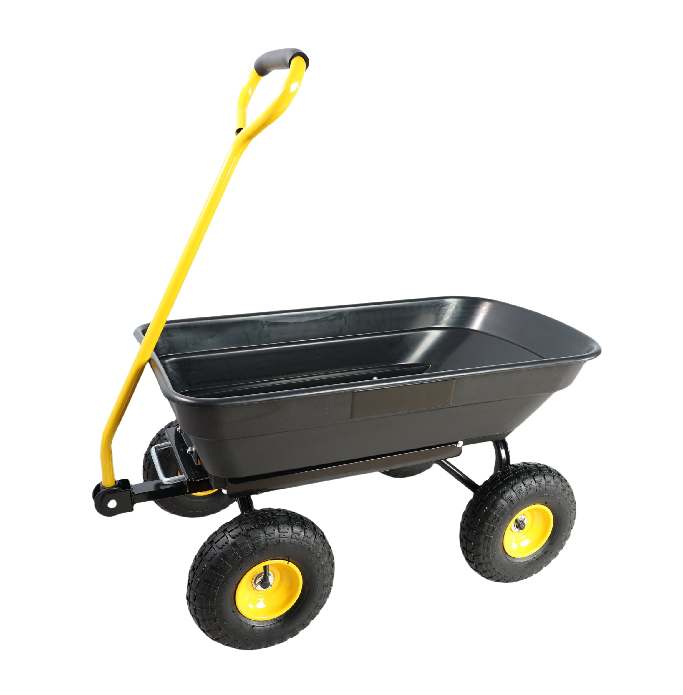 Garden Dump Cart - 10 Inch Pneumatic Tire Utility Wagon, 300 lb ...