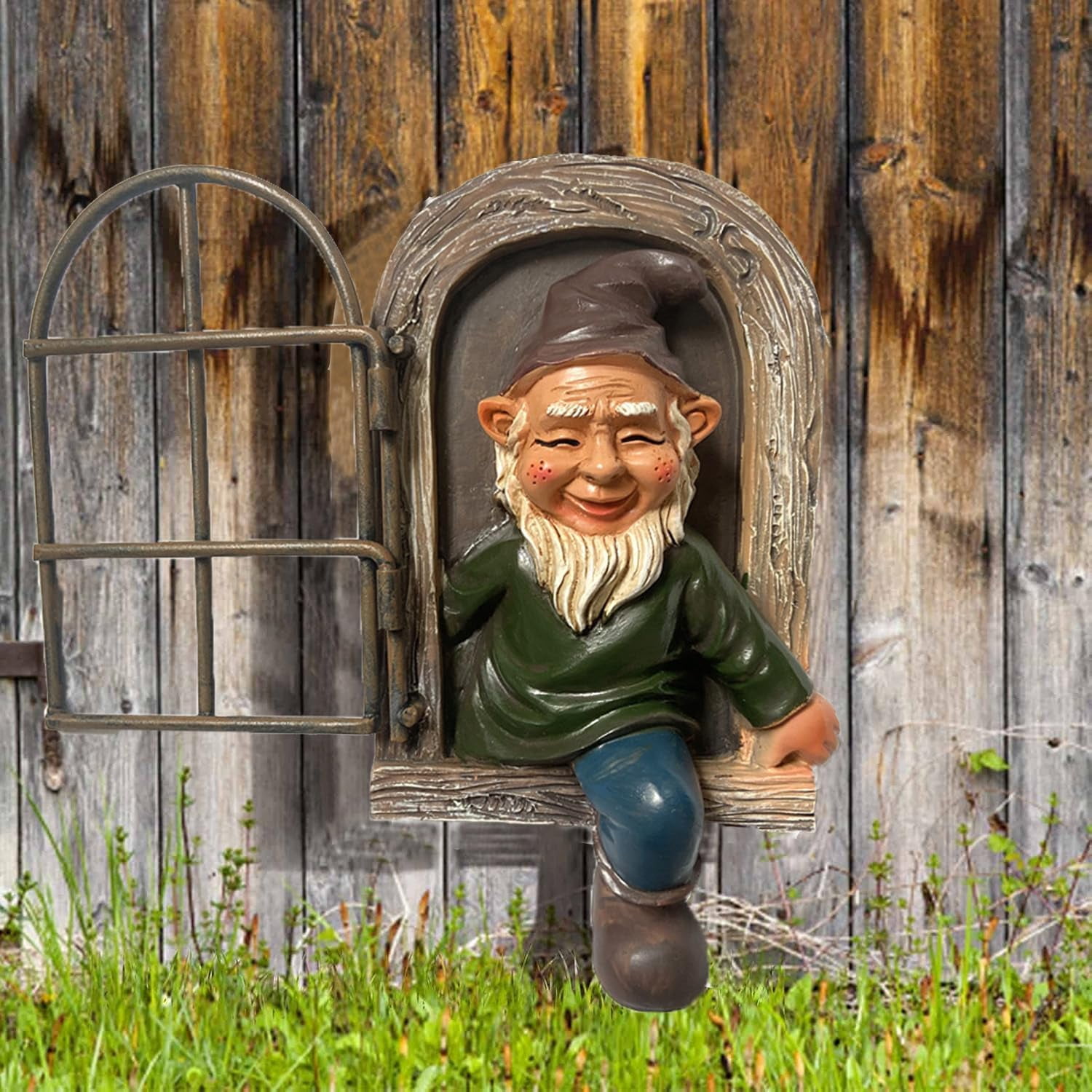 Garden Dwarf Statue, Elf Out The Door Tree Hugger, Fantastic Tree ...