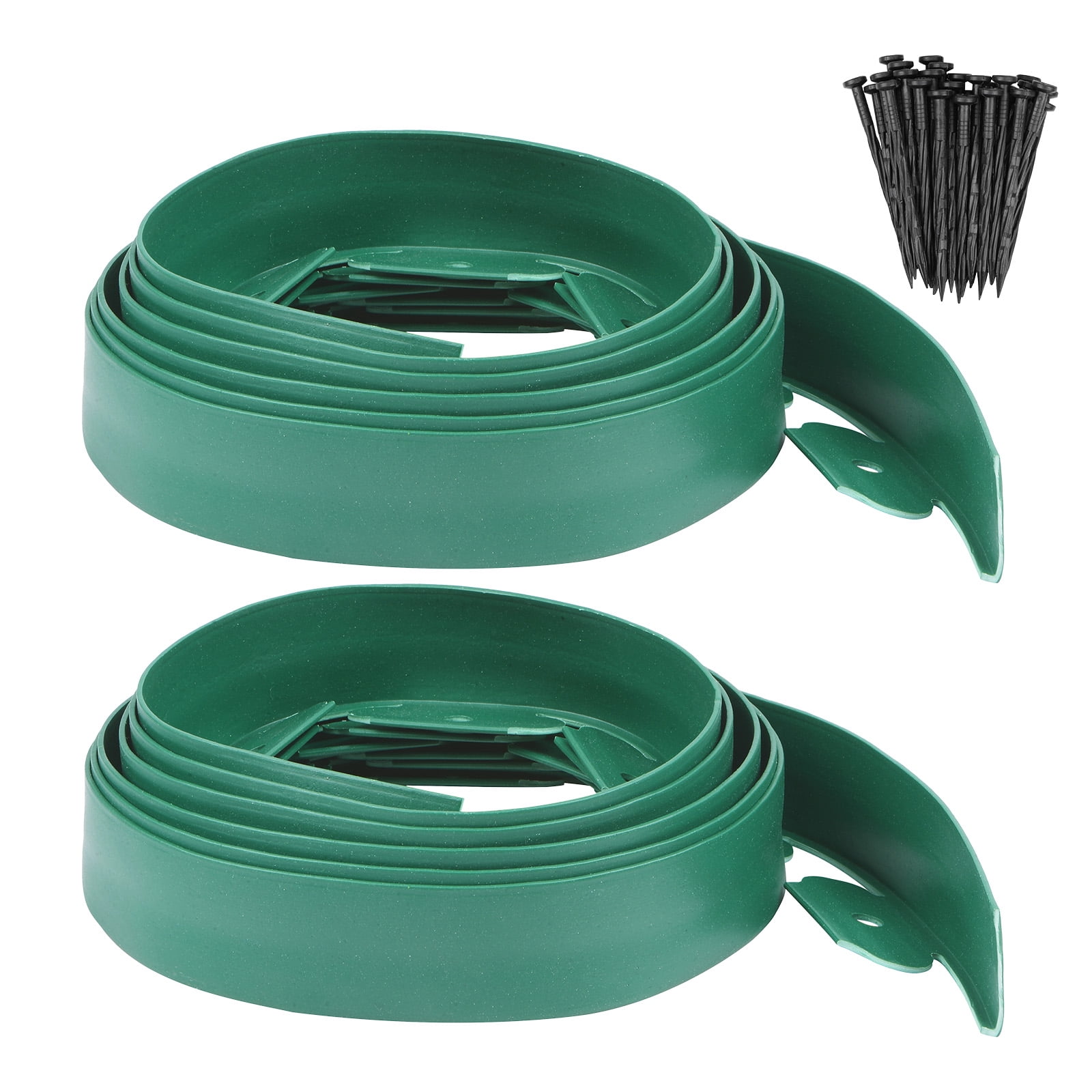 Garden Edging 20 Feet Border with 18 PCS Spikes (2 Set of 10FT x 2 IN ...