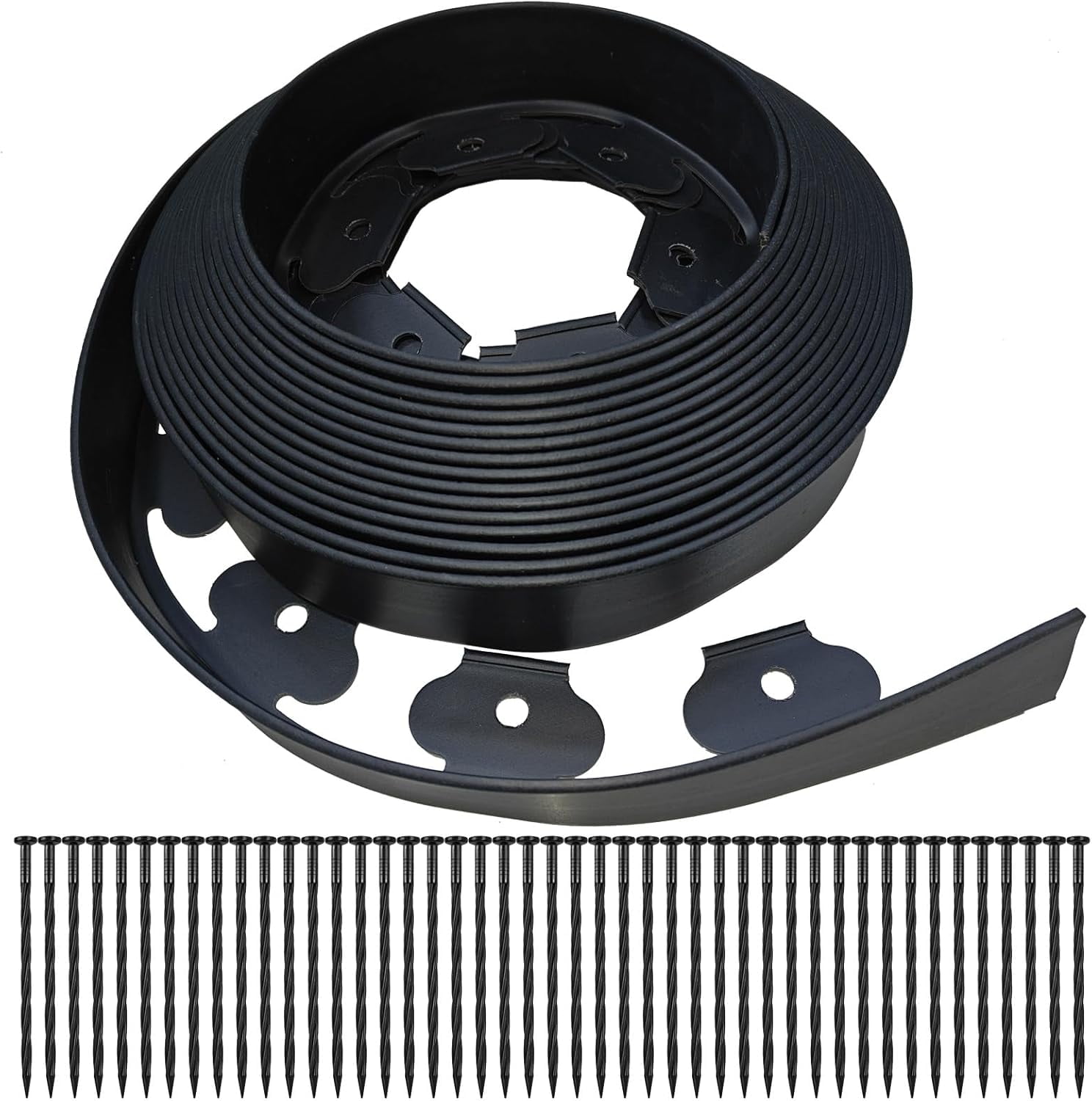 Garden Edging, 40FT Landscape Edging with 40 Landscape Spikes, Pever ...