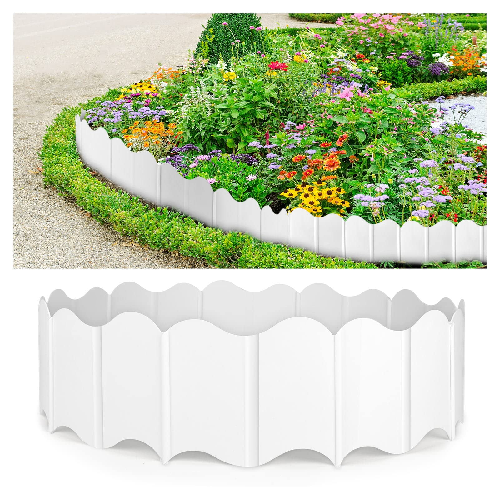 Garden Edging Border, 20Pcs Lawn Garden Fence Edgings Decorative ...